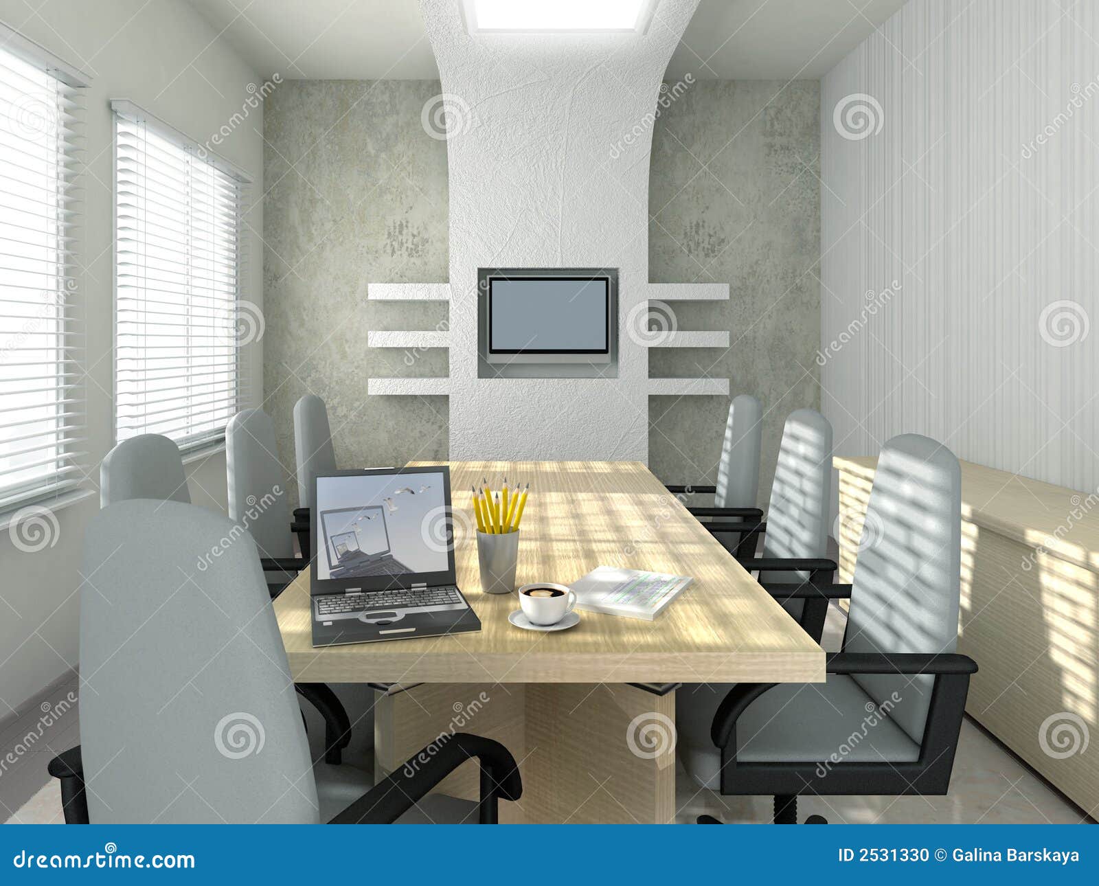 Conference Room in the Morning Stock Photo - Image of empty, company ...
