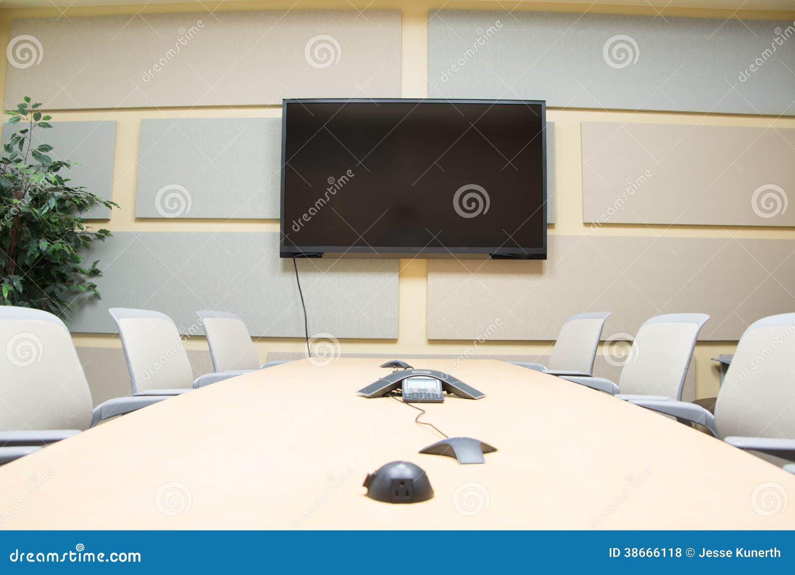 Conference Room With A Laptop And A PDA On The Table Royalty-Free Stock ...