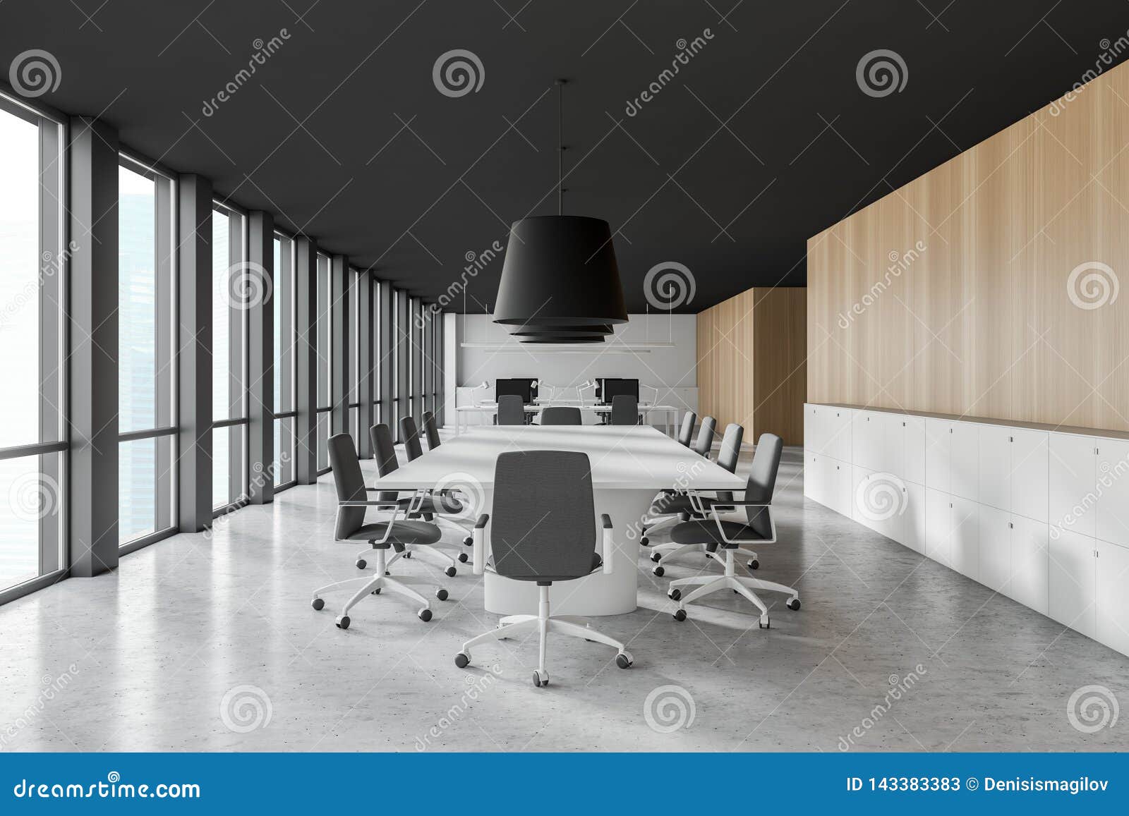 Conference Room in Office Building Stock Illustration - Illustration of ...