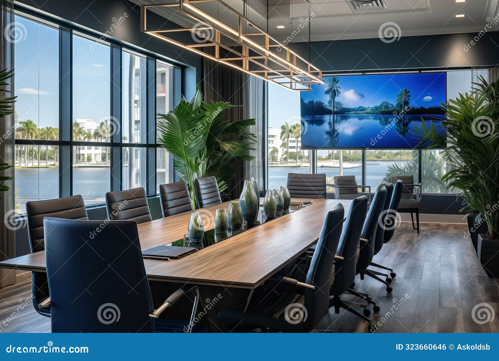 Conference Room with Smart Technology and Comfortable Seating Stock ...