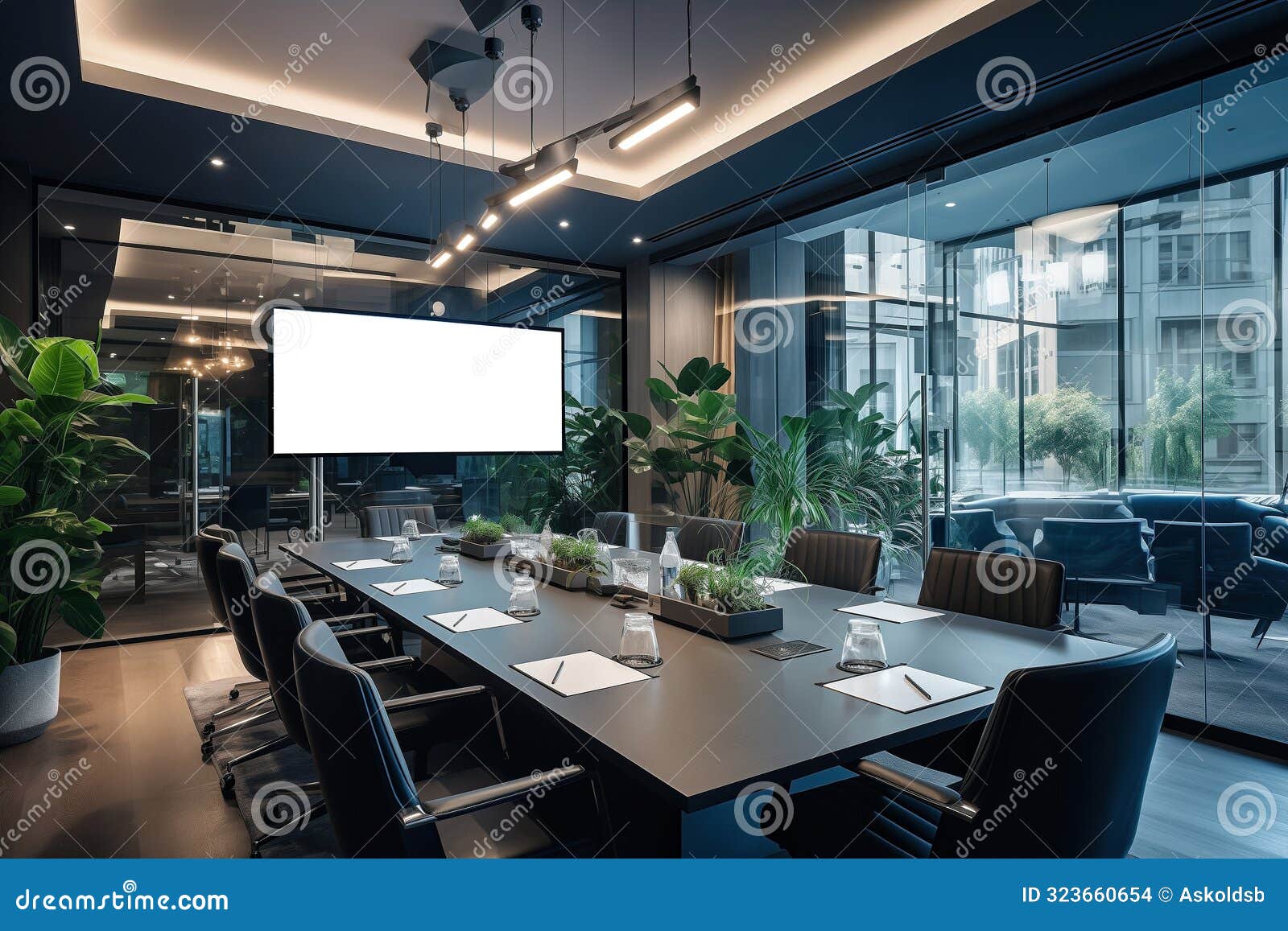 Conference Room with Smart Technology and Comfortable Seating Stock ...