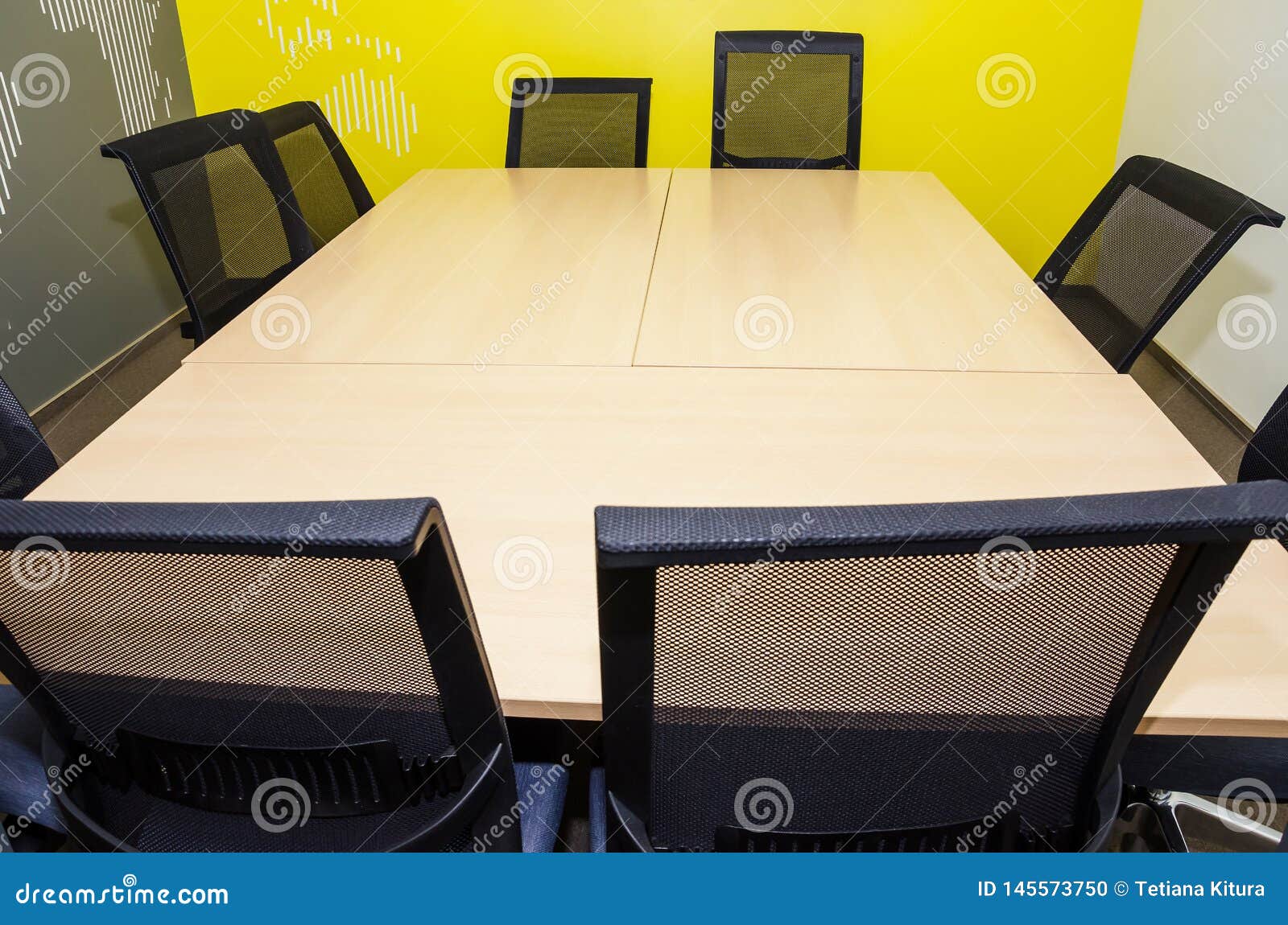 Conference Room with a Table and Chairs in the Office Stock Photo ...