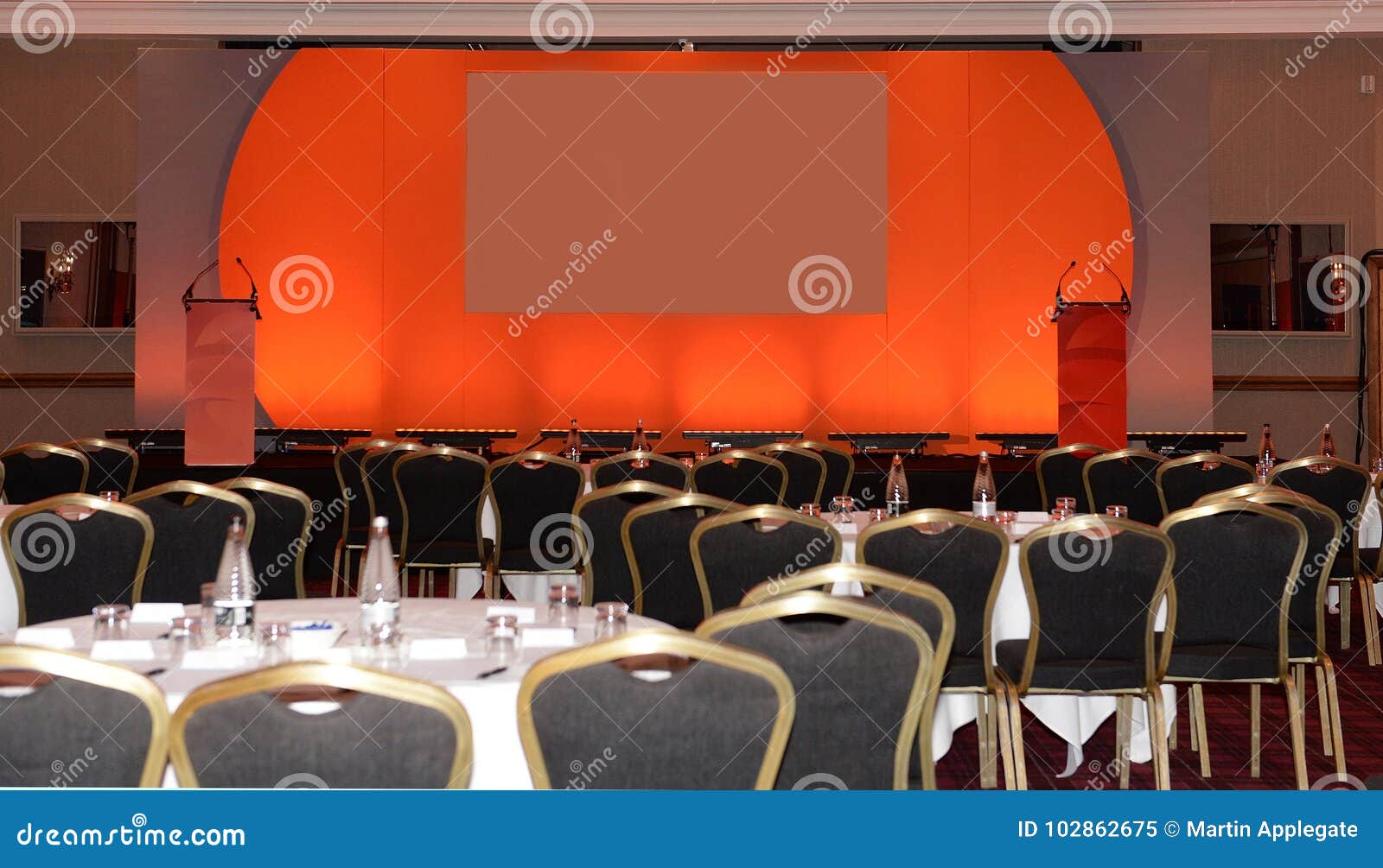 Conference room and stage stock image. Image of architecture - 102862675