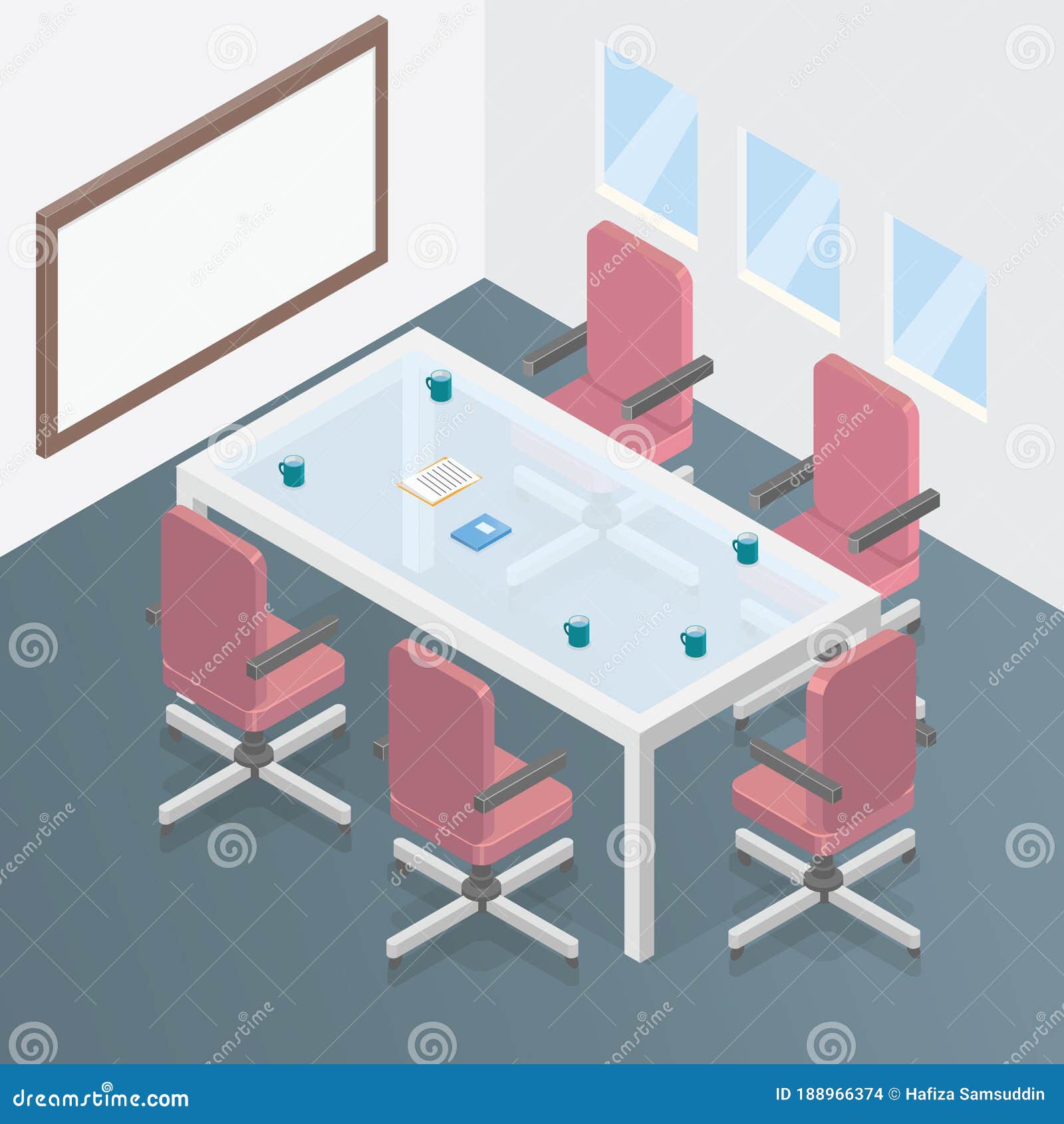 Conference Room. Vector Illustration Decorative Design Stock Vector ...