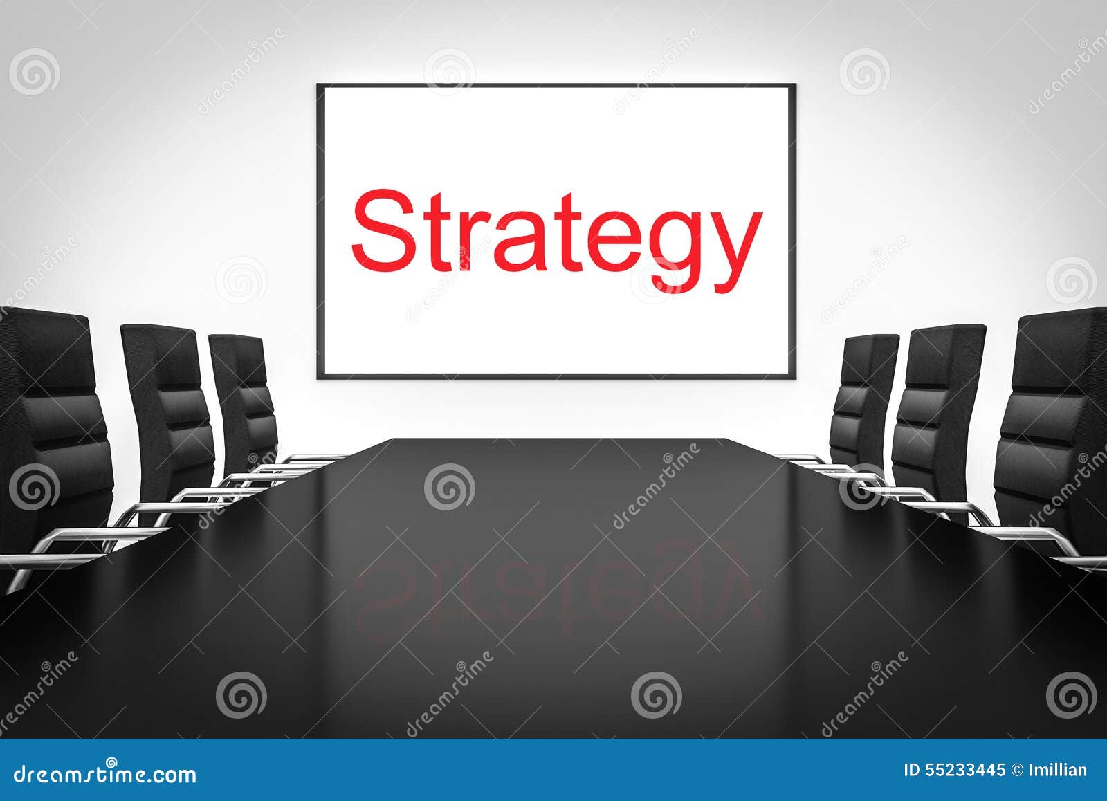 Conference Room with Whiteboard Strategy Stock Illustration ...