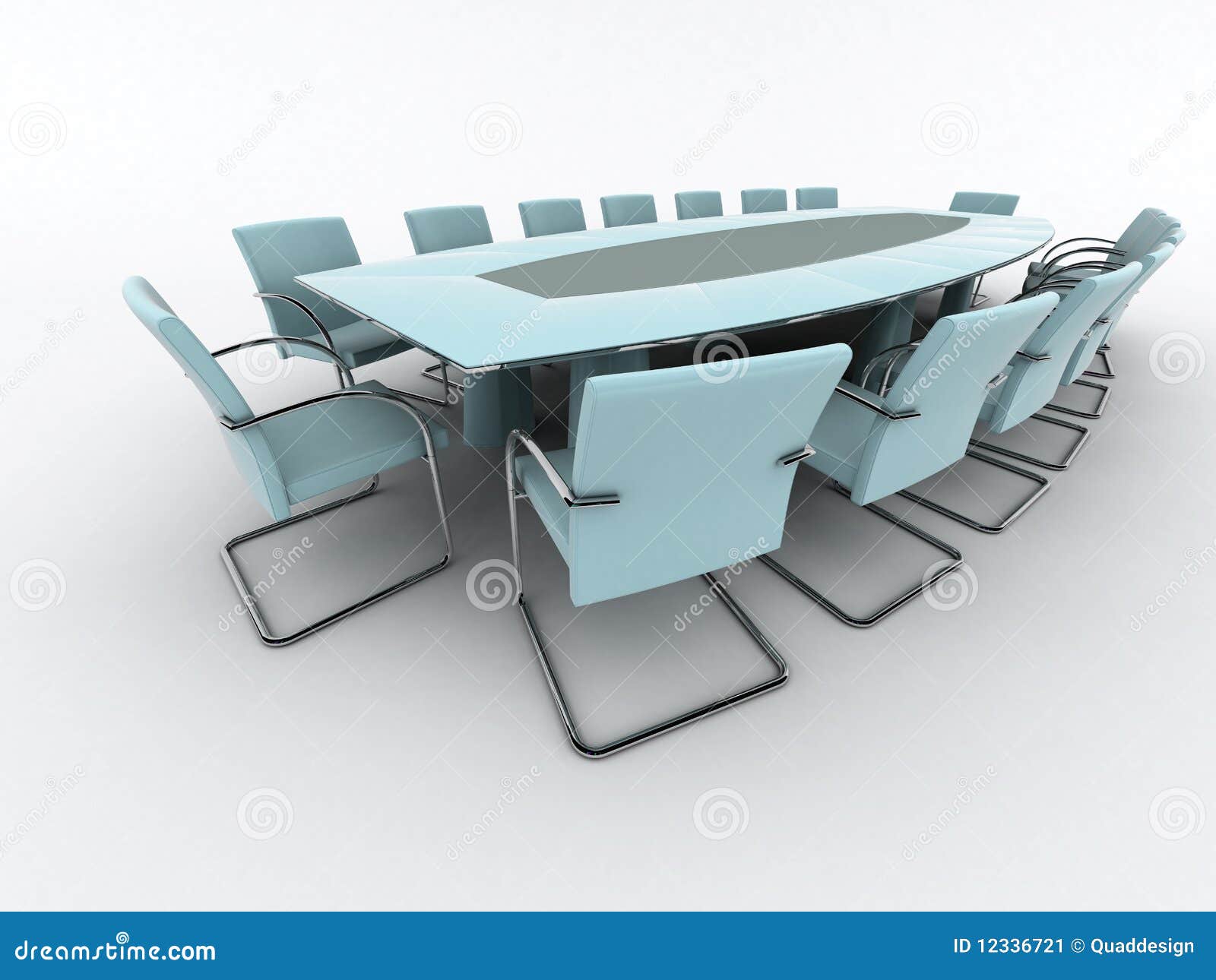 Conference table stock illustration. Illustration of render - 12336721
