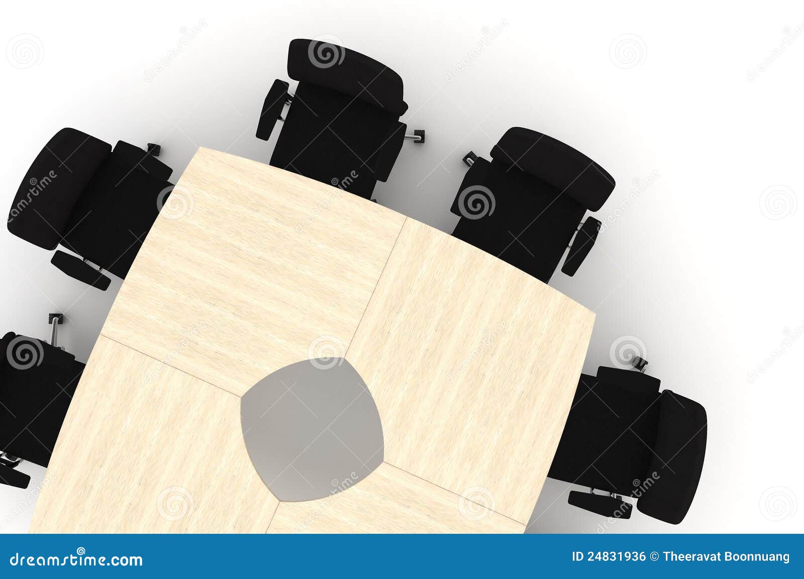 Conference Table-3d Illustration Stock Illustration - Illustration of ...