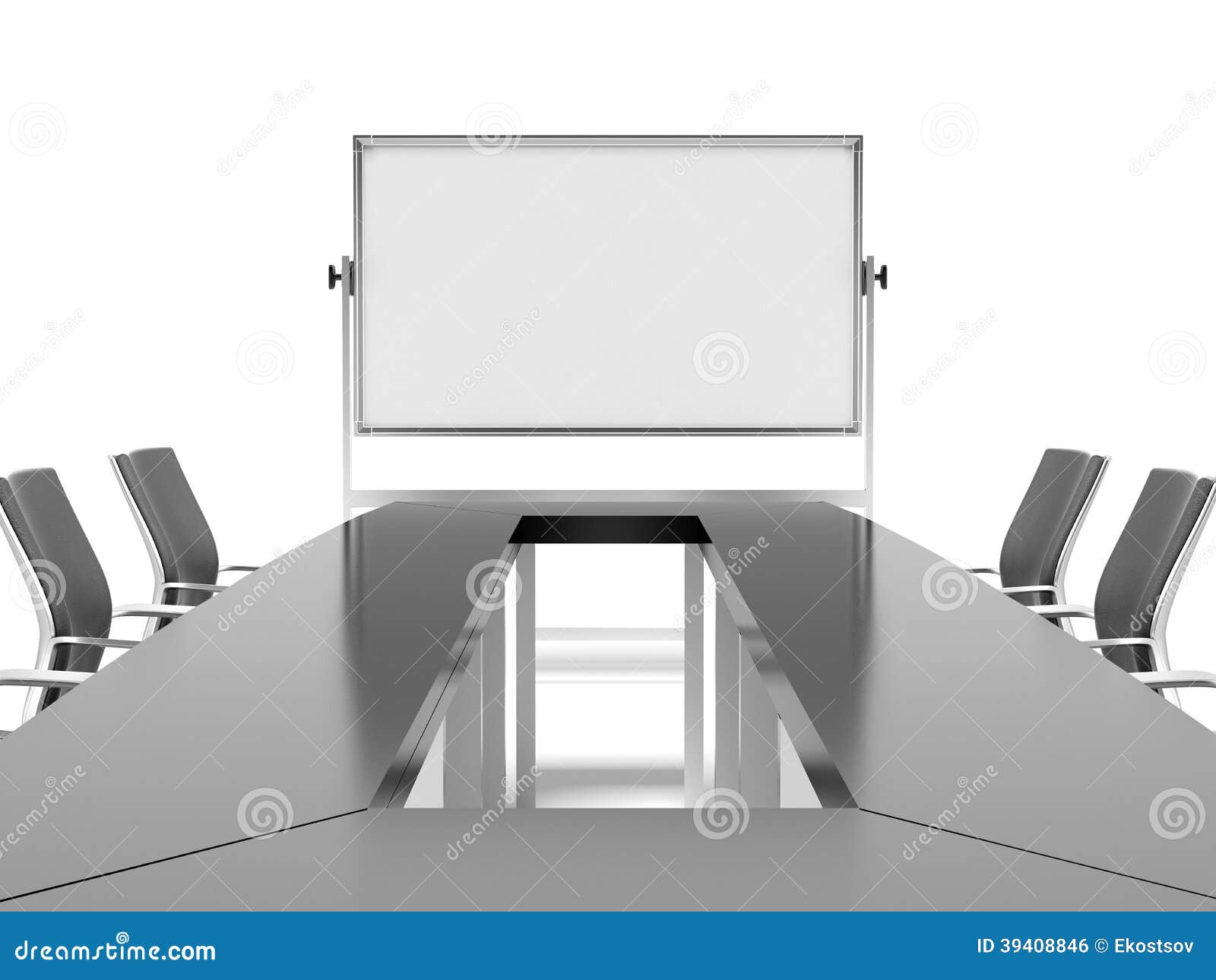 Conference Table and Board for Presentations Stock Illustration ...
