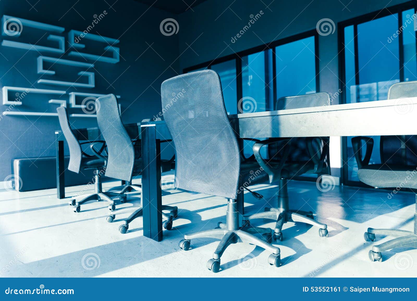 Conference Table and Chairs Stock Image - Image of modern, management ...