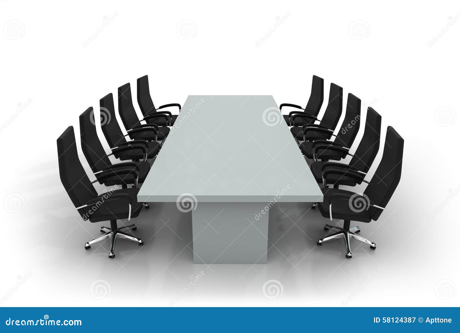 Conference Table and Chairs Stock Illustration - Illustration of call ...
