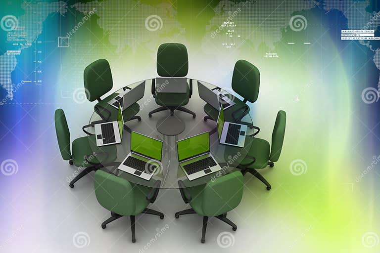 Conference table stock illustration. Illustration of conceptual - 40939993