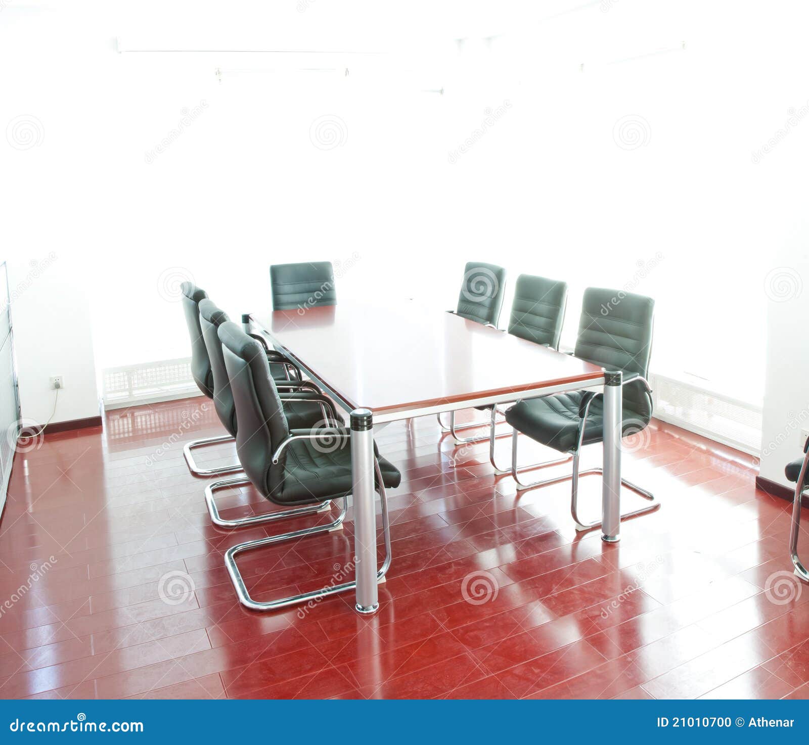 Conference Table and Comfortable Chairs Stock Photo - Image of light ...