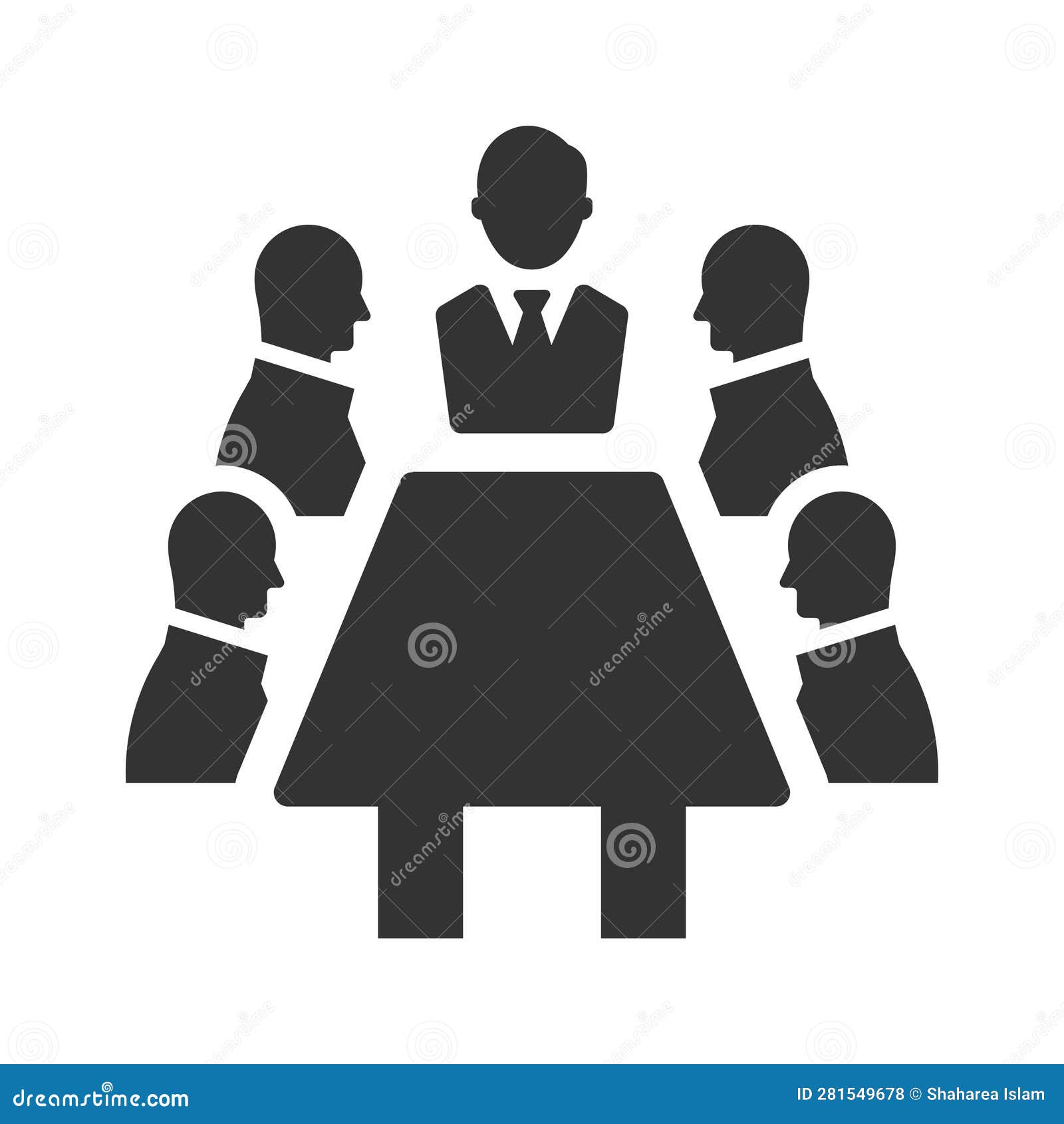 Conference table icon stock illustration. Illustration of symbol ...