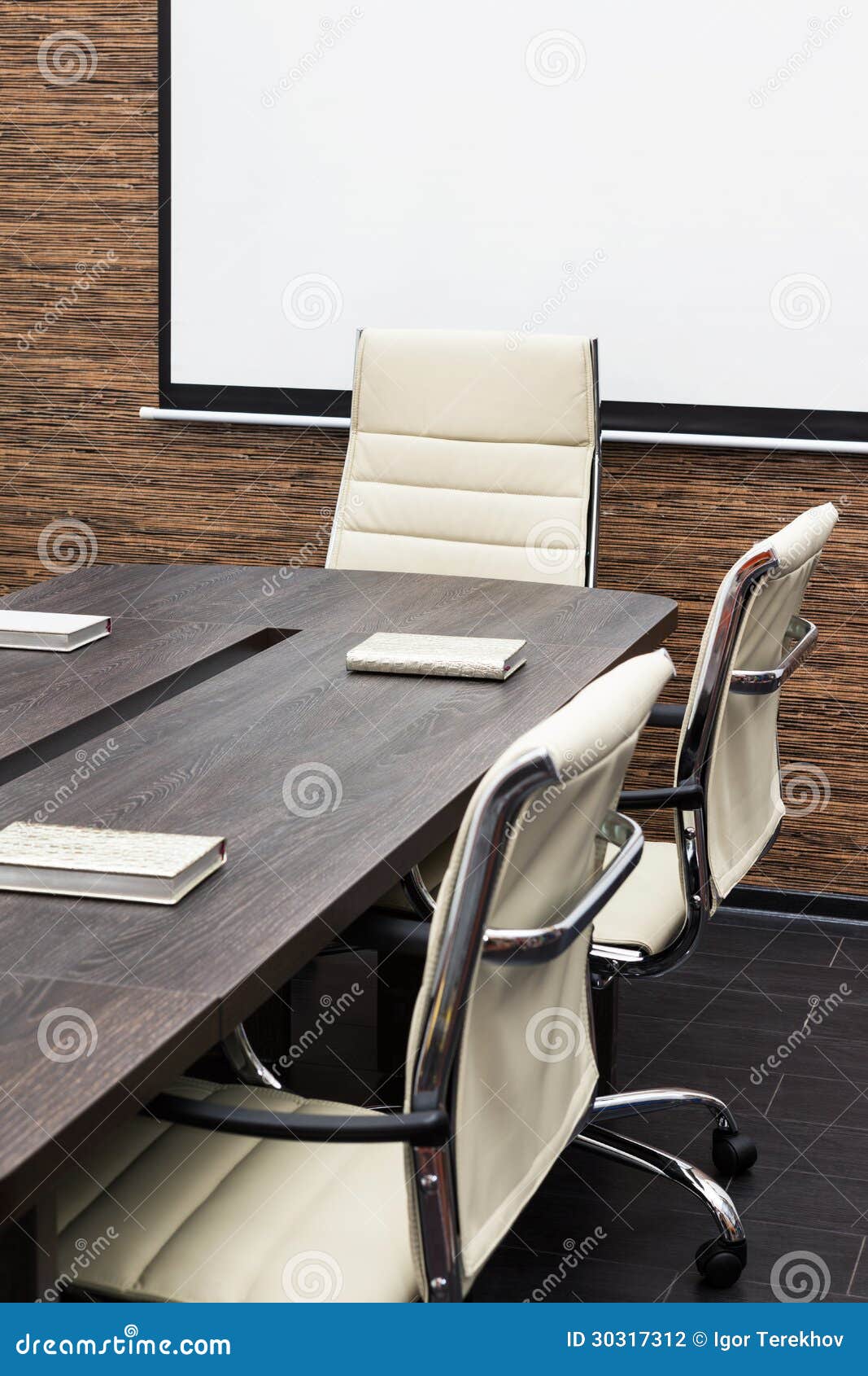 Conference Table with the Screen Stock Photo - Image of auditorium ...