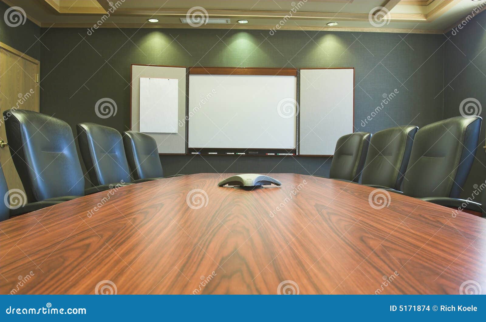 Conference Table W/Blank Whiteboard Stock Photo - Image of boardroom ...
