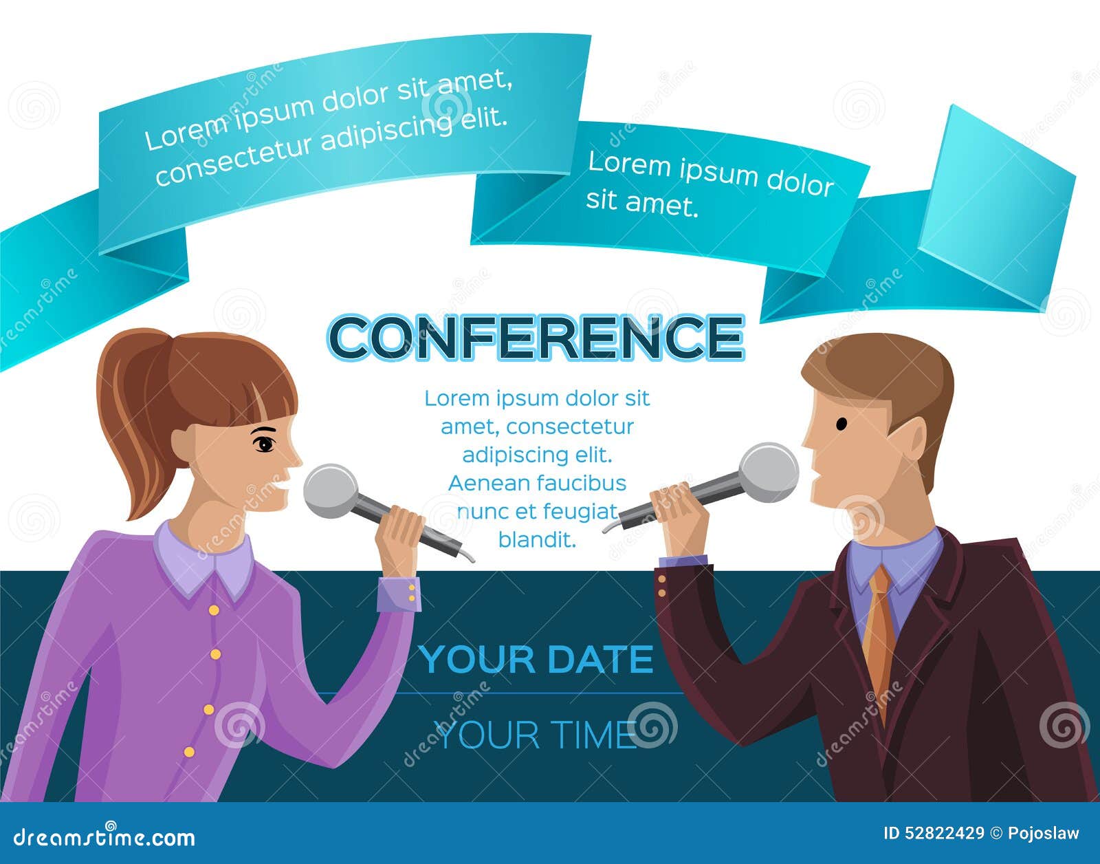 Conference Template Illustration Stock Illustration - Illustration of ...