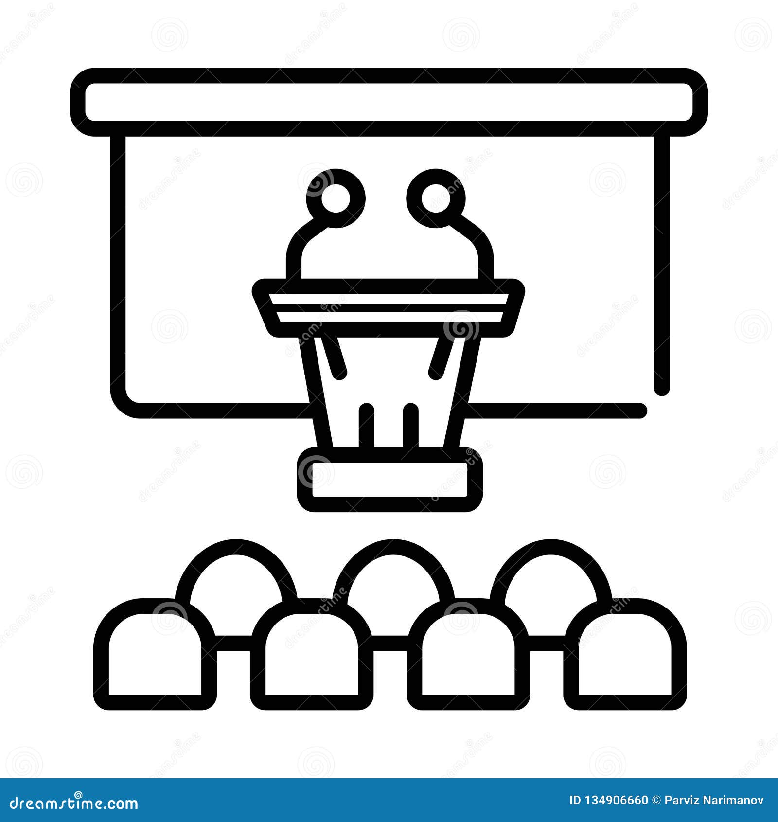 Conference vector icon stock illustration. Illustration of design ...