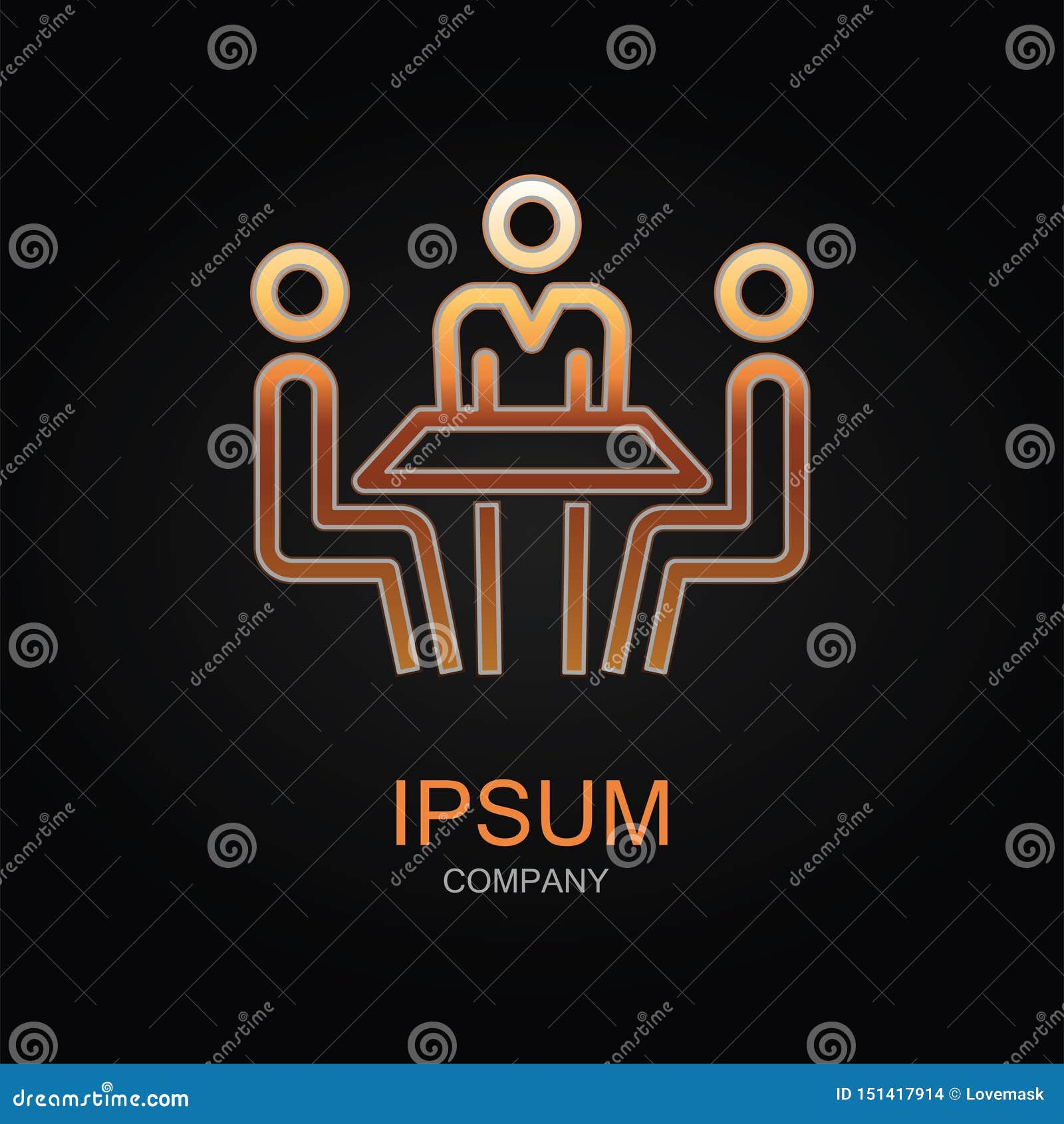 Conference Vector Icon. Design Logo Element. Isolated on Black ...