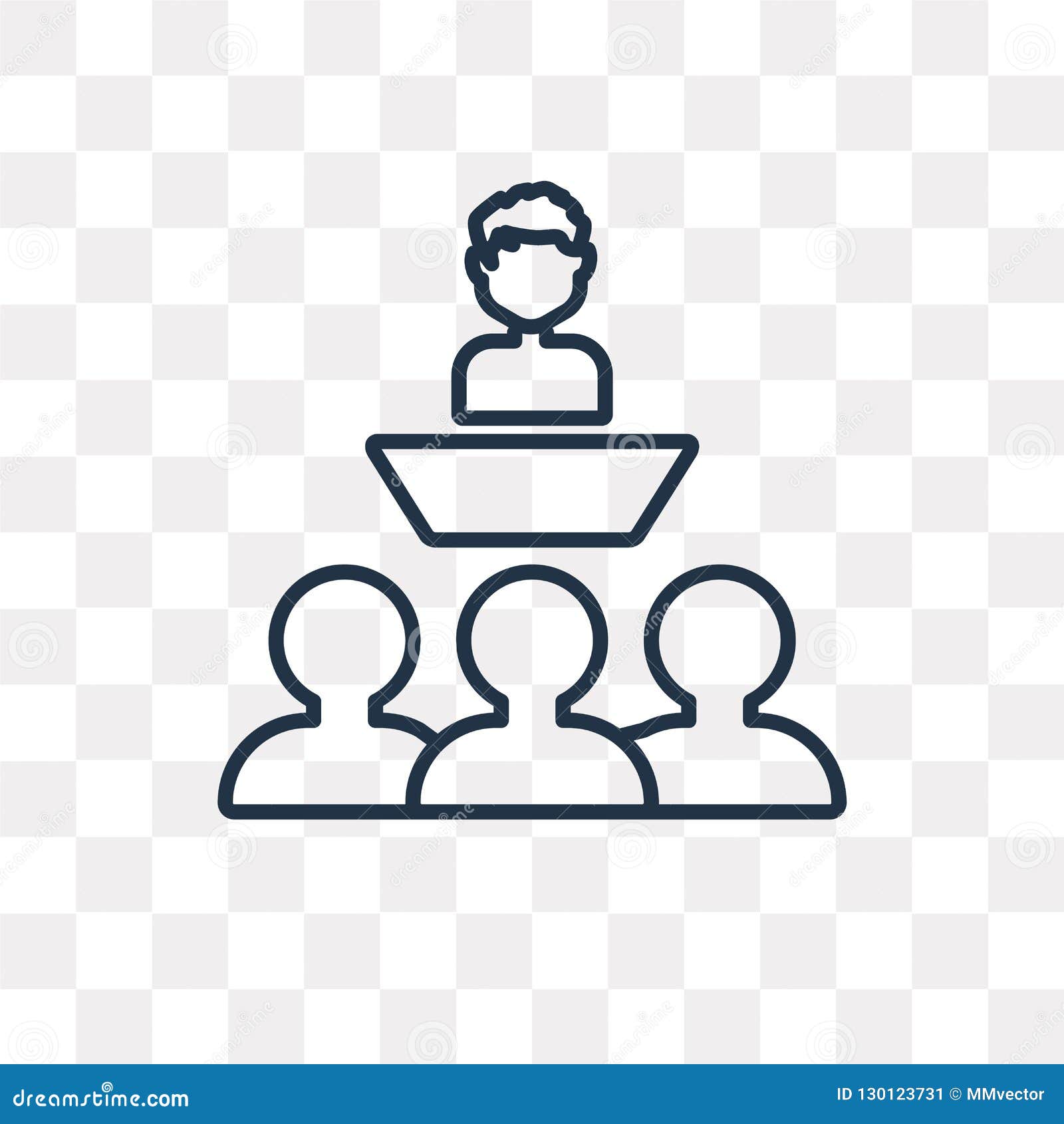 Conference Vector Icon Isolated on Transparent Background, Linear ...