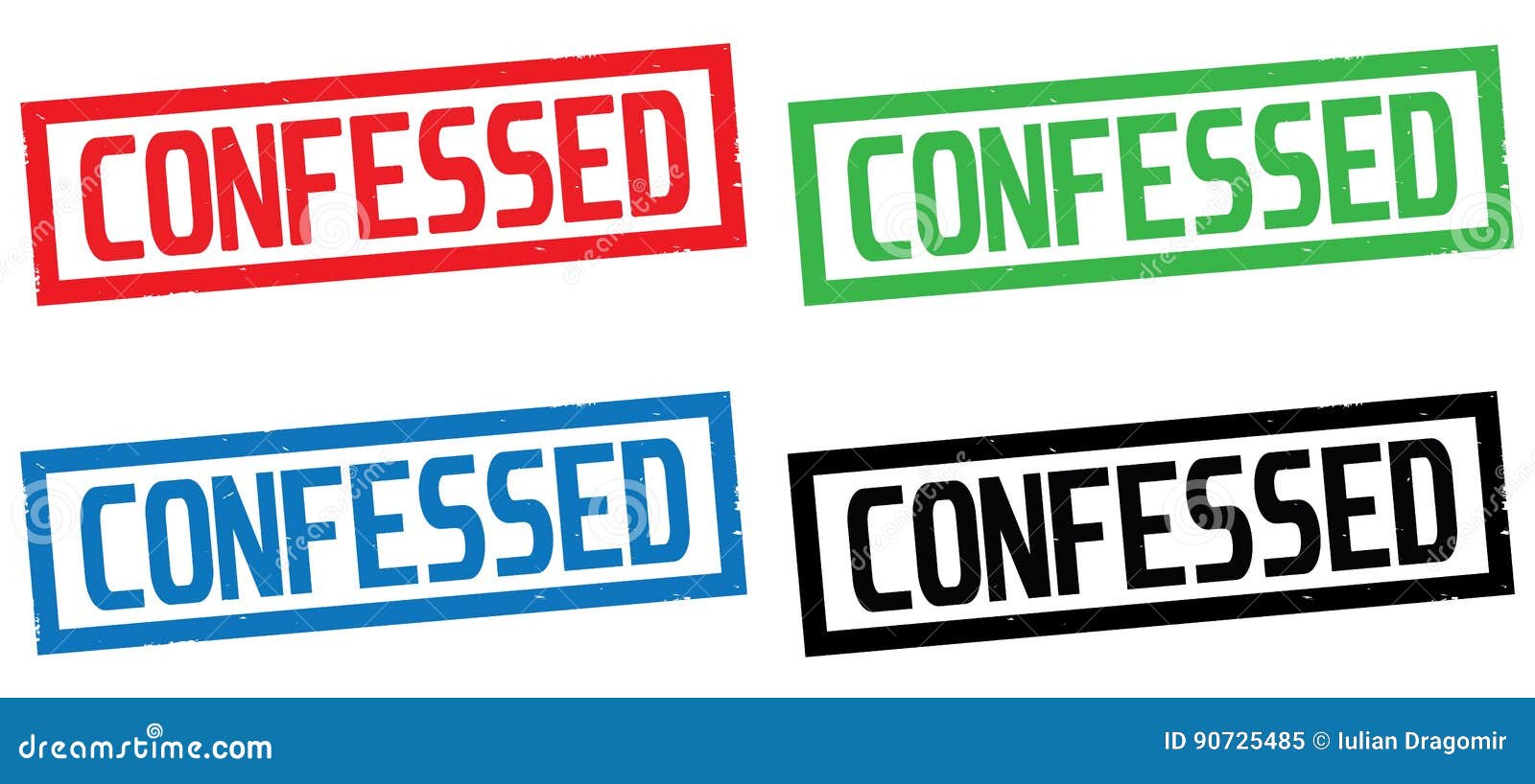 CONFESSED Text, on Rectangle Border Stamp Sign. Stock Illustration ...