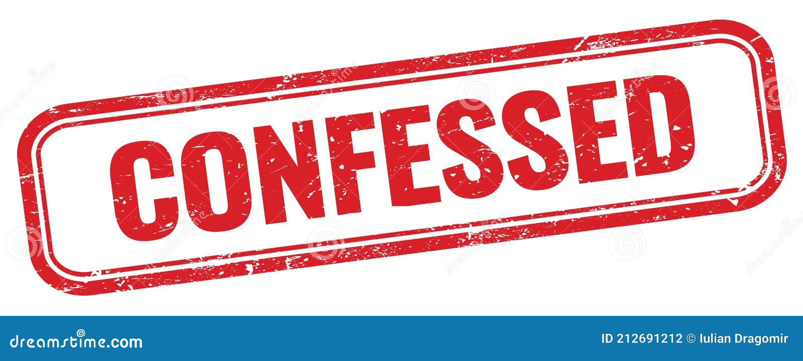 CONFESSED Text on Red Grungy Stamp Stock Illustration - Illustration of ...