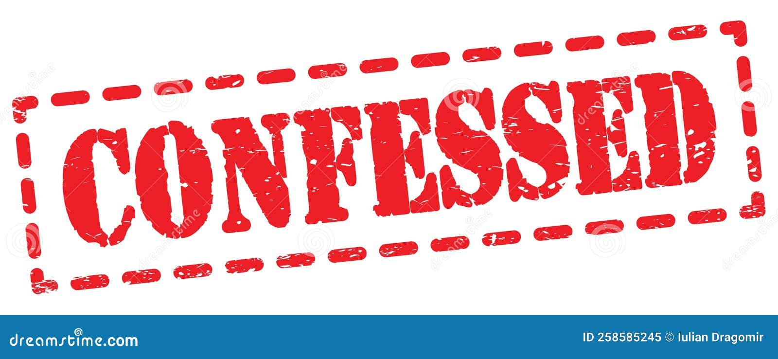 CONFESSED Text Written on Red Stamp Sign Stock Illustration ...