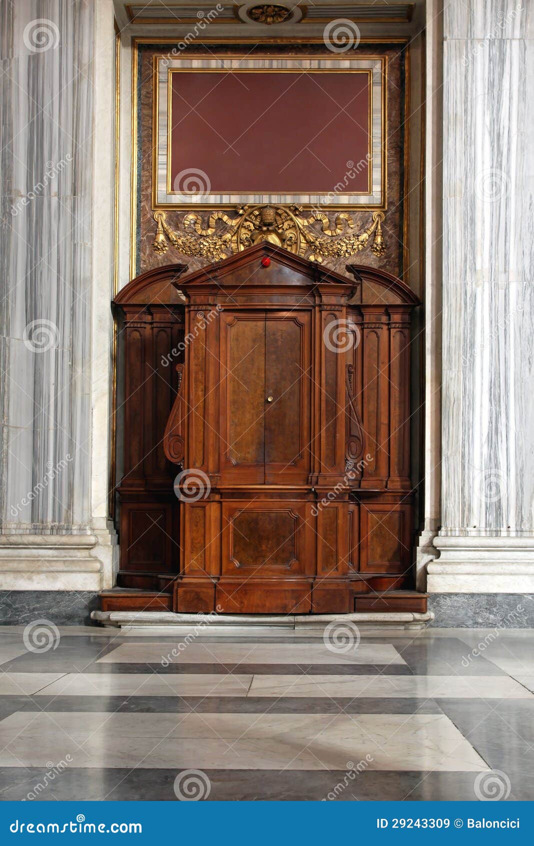 Confession booth stock image. Image of interior, admit - 29243309