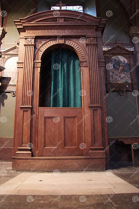 Confession booth stock photo. Image of sinner, ancient - 4803030