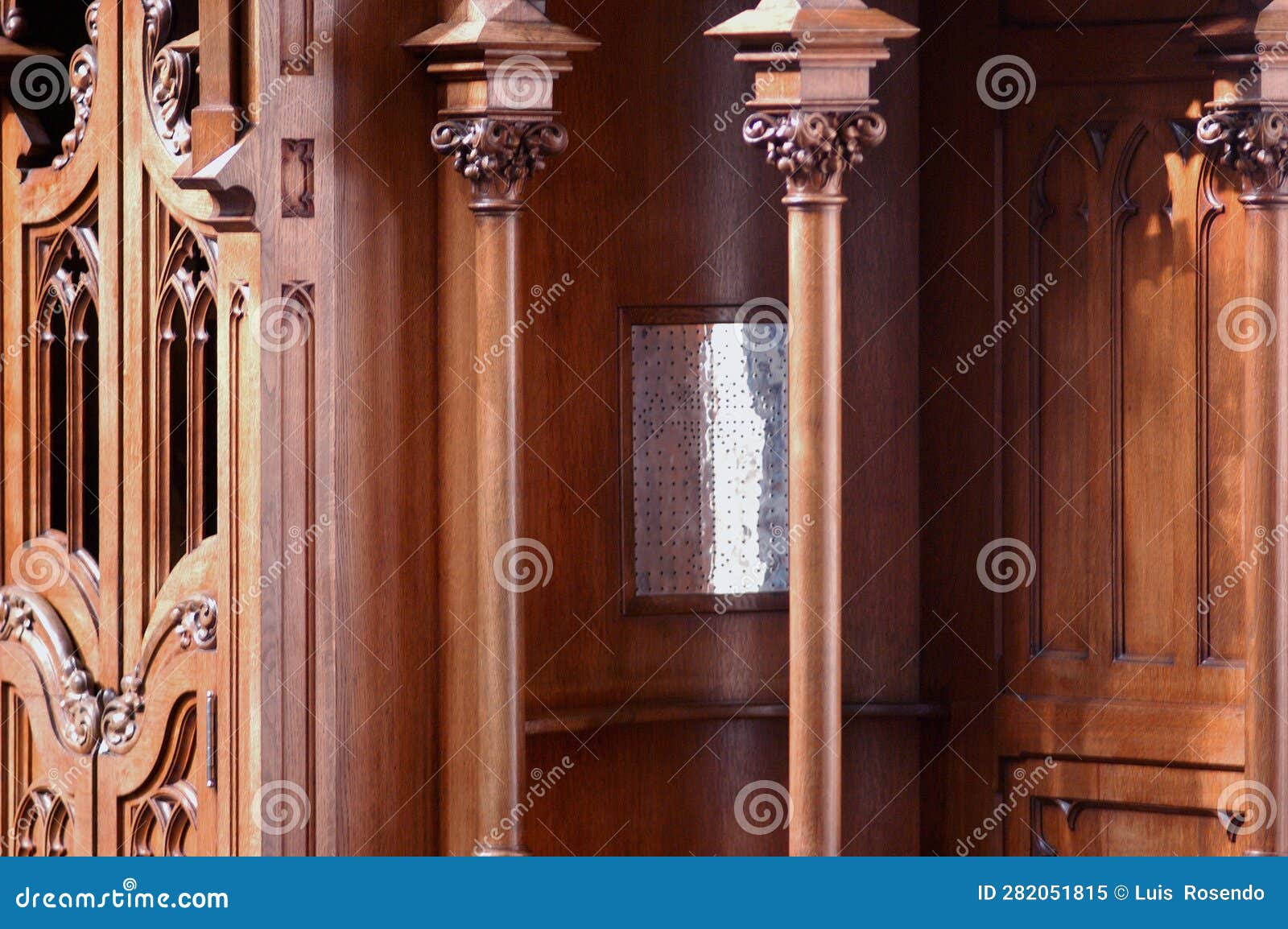 Confession Booths at Cathedral of Buenos Aires Stock Image - Image of ...