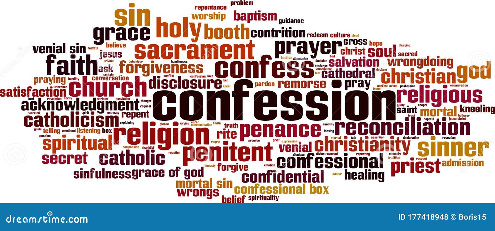 Confession word cloud stock vector. Illustration of emotion - 177418948