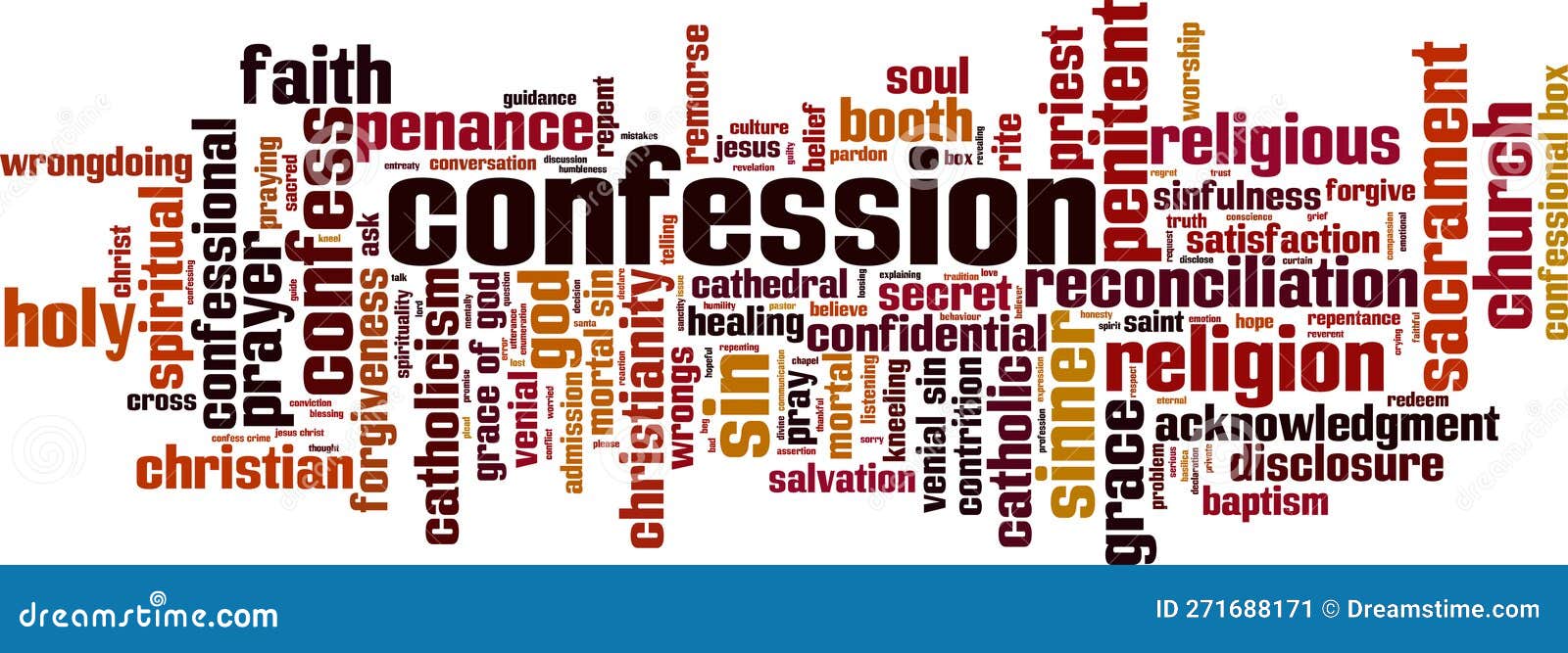 Confession word cloud stock vector. Illustration of confessional ...
