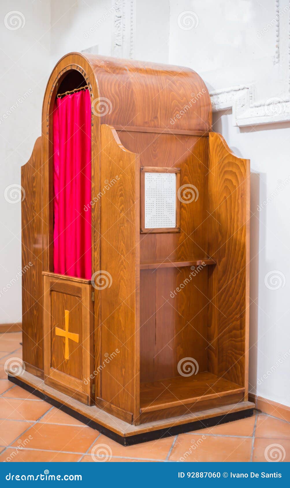 Confessional in a church stock photo. Image of guilt - 92887060