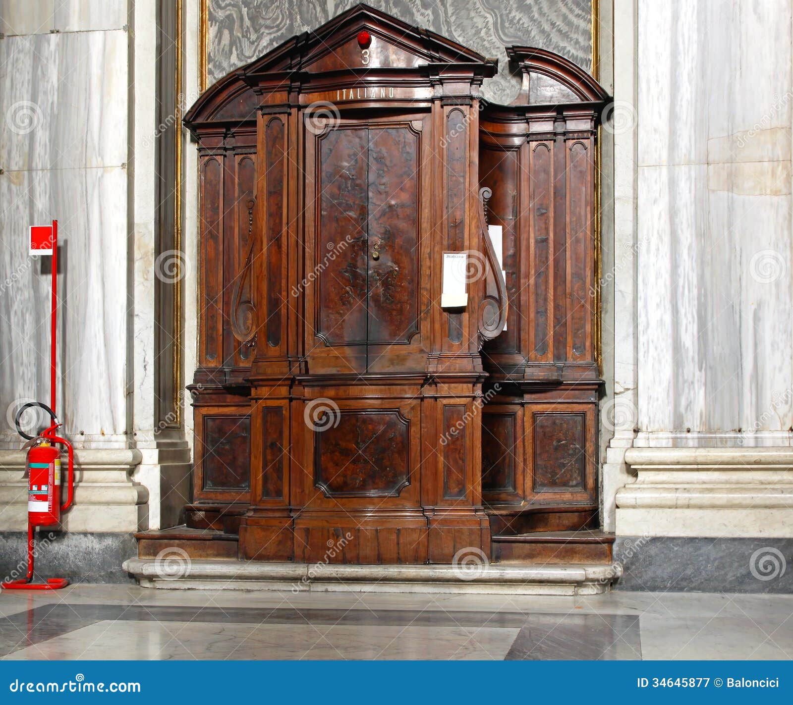 Confessional stock image. Image of praying, interior - 34645877