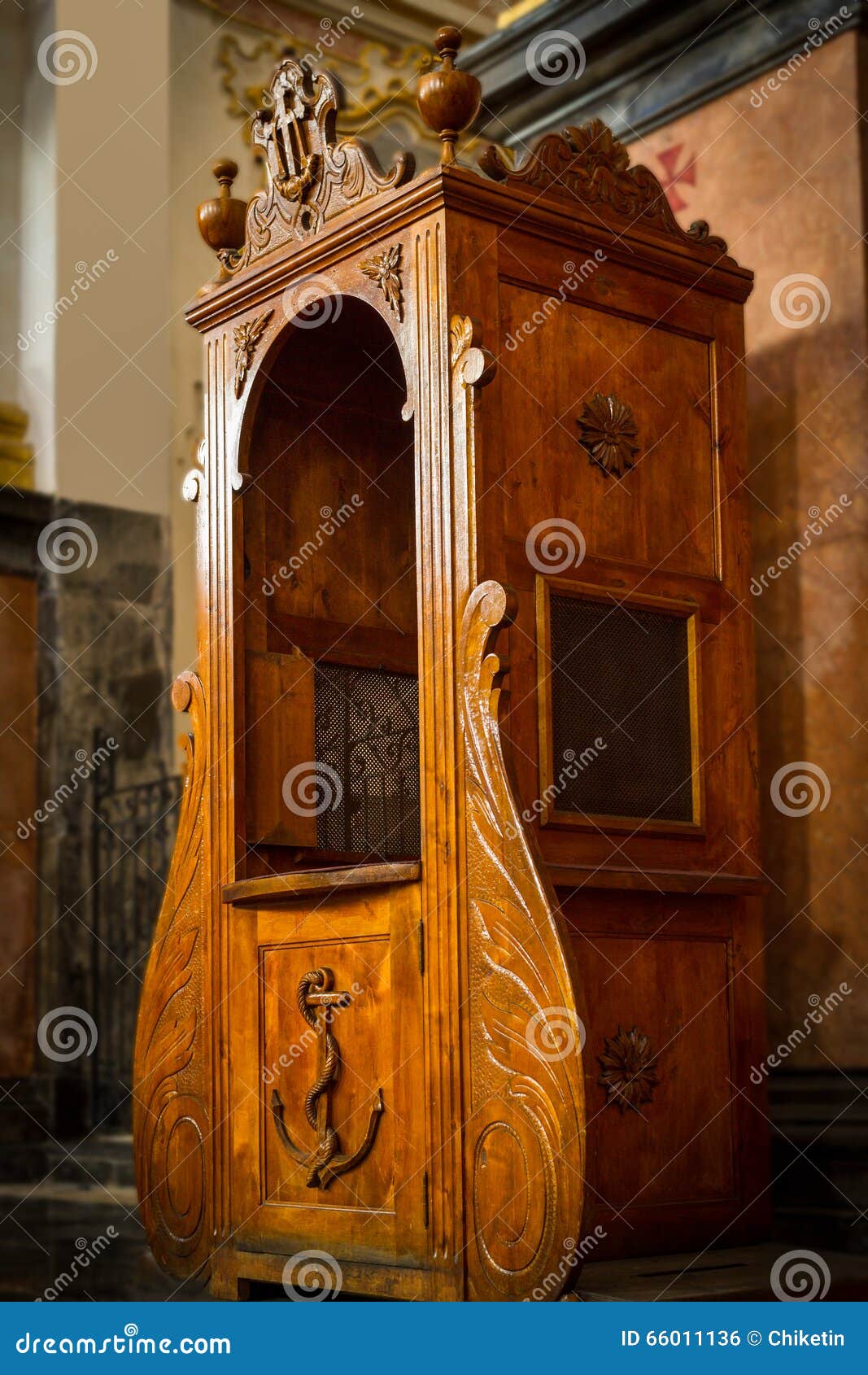 Confessional stock photo. Image of antique, religion - 66011136