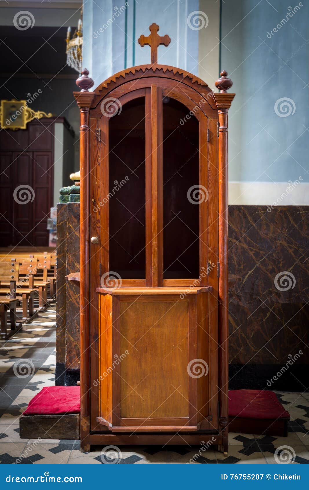 Confessional stock image. Image of ancient, confession - 76755207