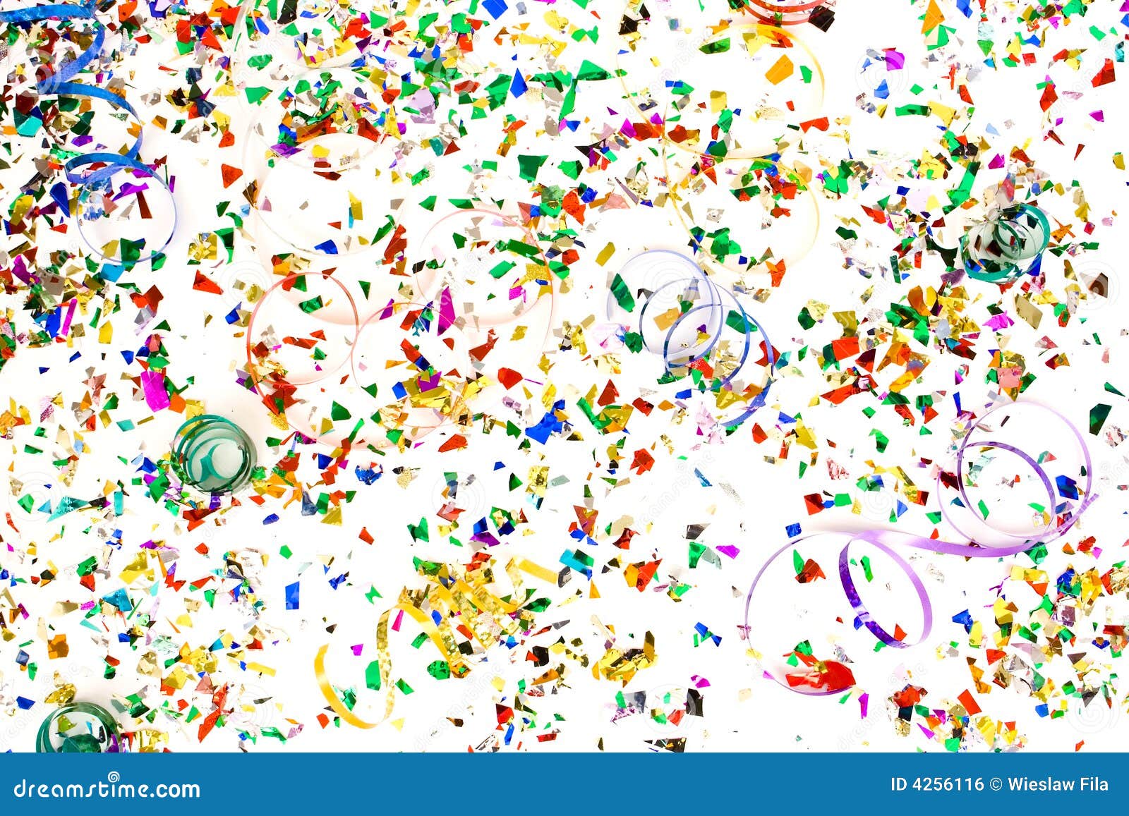 Confetti stock photo. Image of year, isolated, celebrating - 4256116