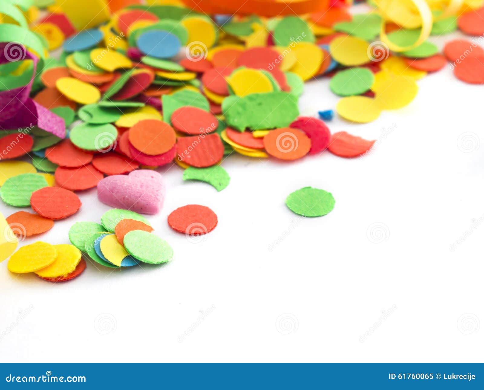 Confetti imagem de stock. Imagem de feriado, colorido - 61760065