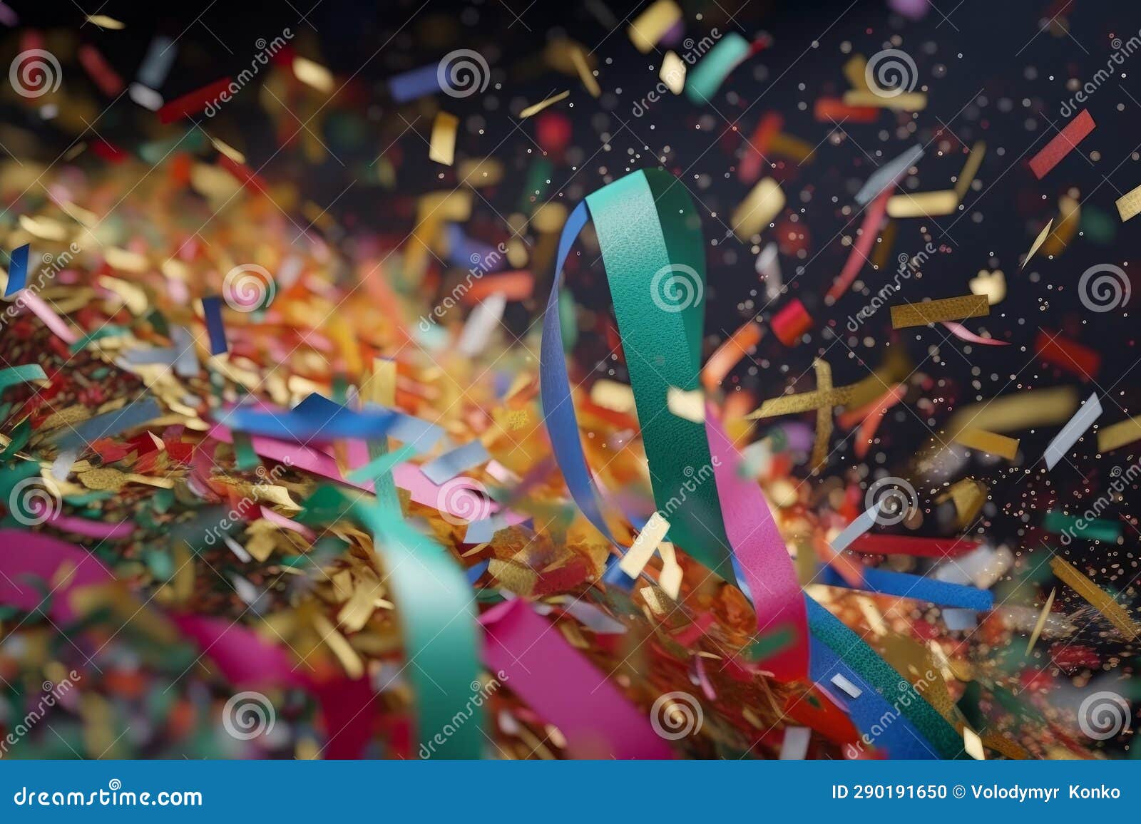 Confetti Background. Generative Ai Stock Photo - Image of green, prism ...