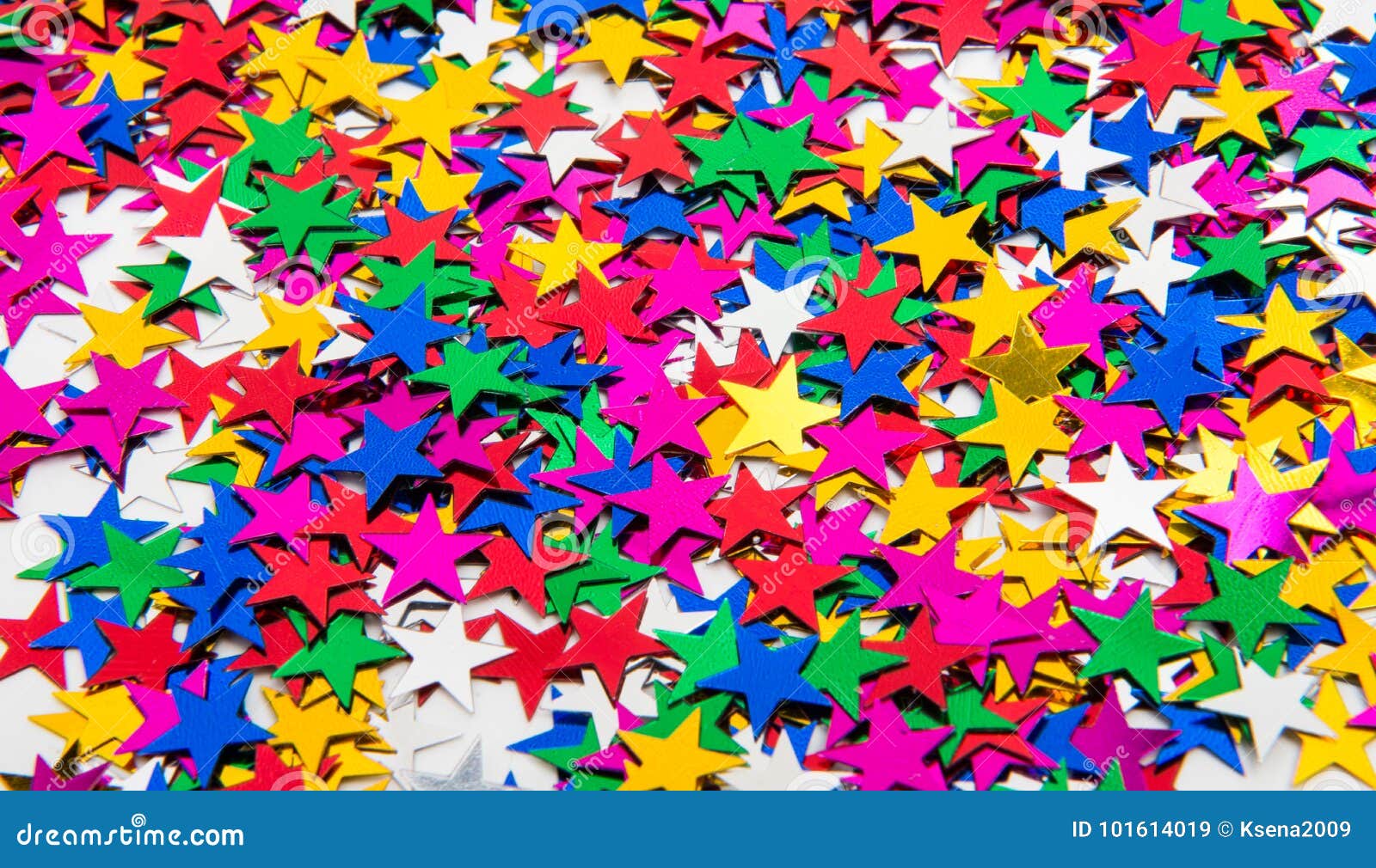 Confetti Background of Small Colored Stars Stock Image - Image of green ...