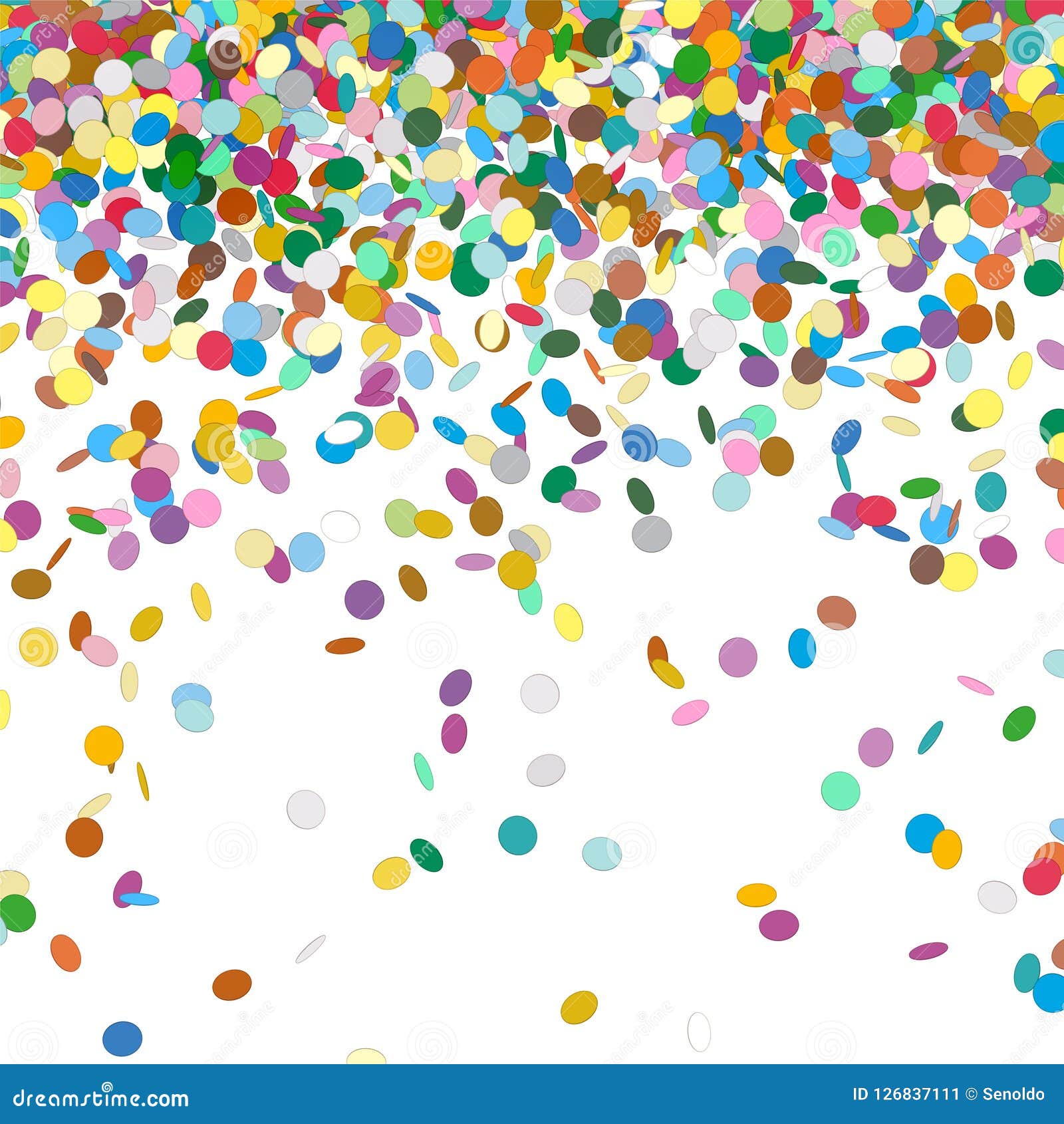 Colorful Abstract Falling Confetti with White Background Stock ...