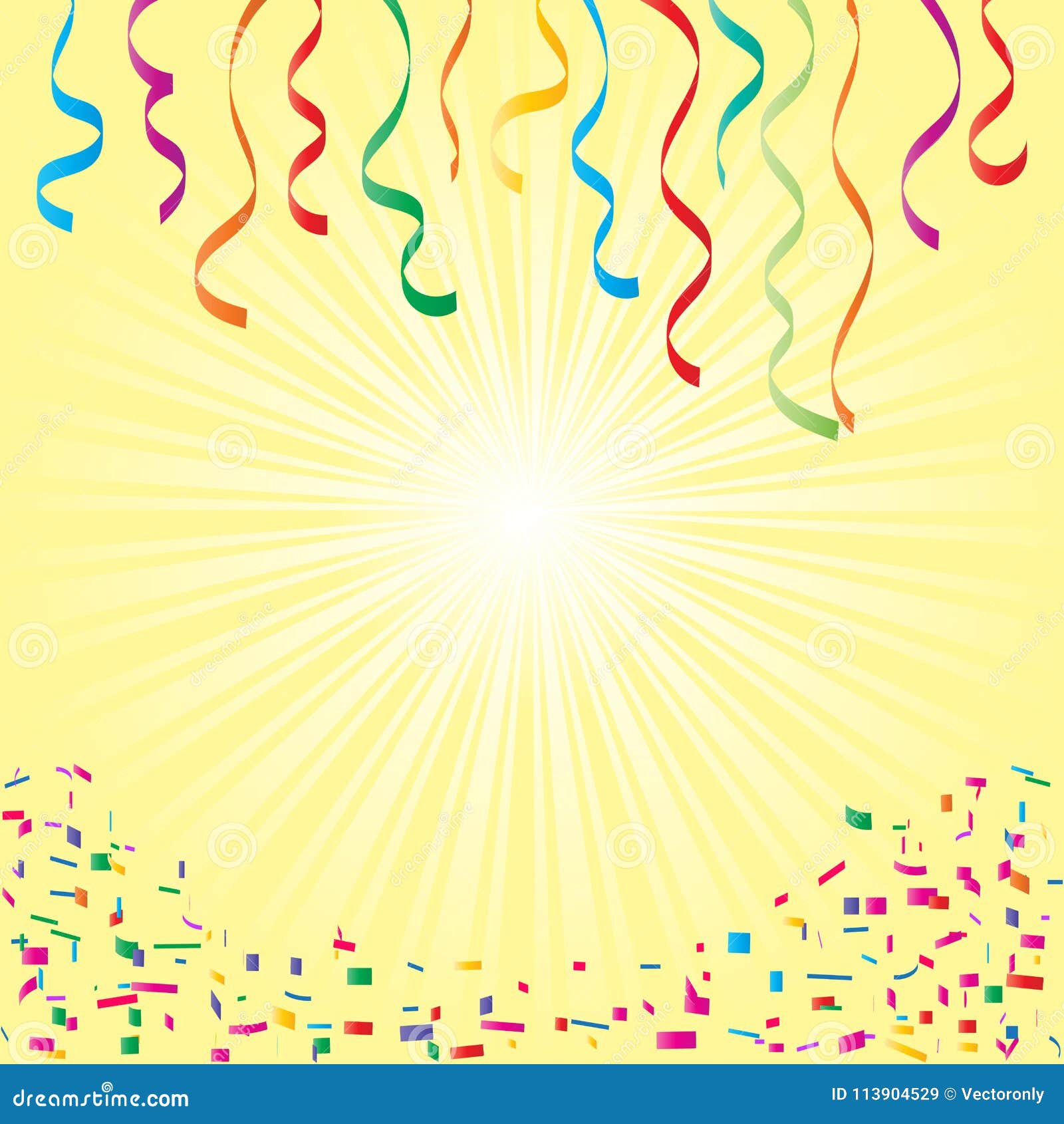 Confetti Birthday Function Background Vector Stock Vector ...