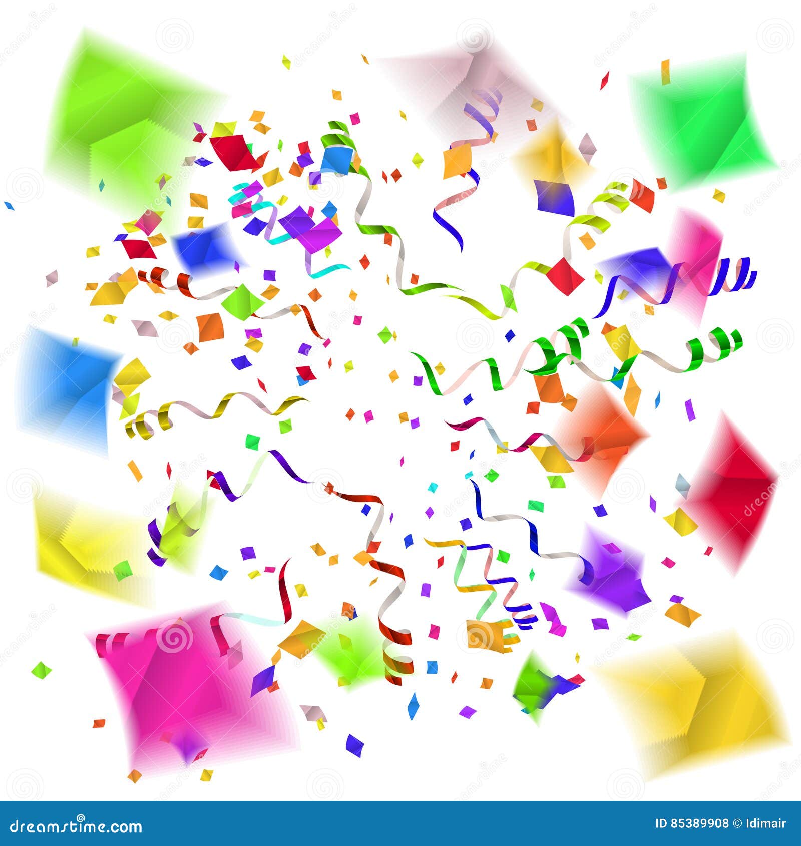 Confetti Blast in Different Directions. Vector Stock Vector ...