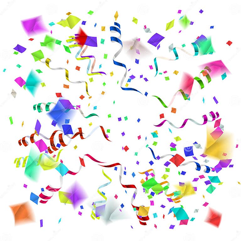 Confetti Blast in Different Directions Vector Stock Vector ...