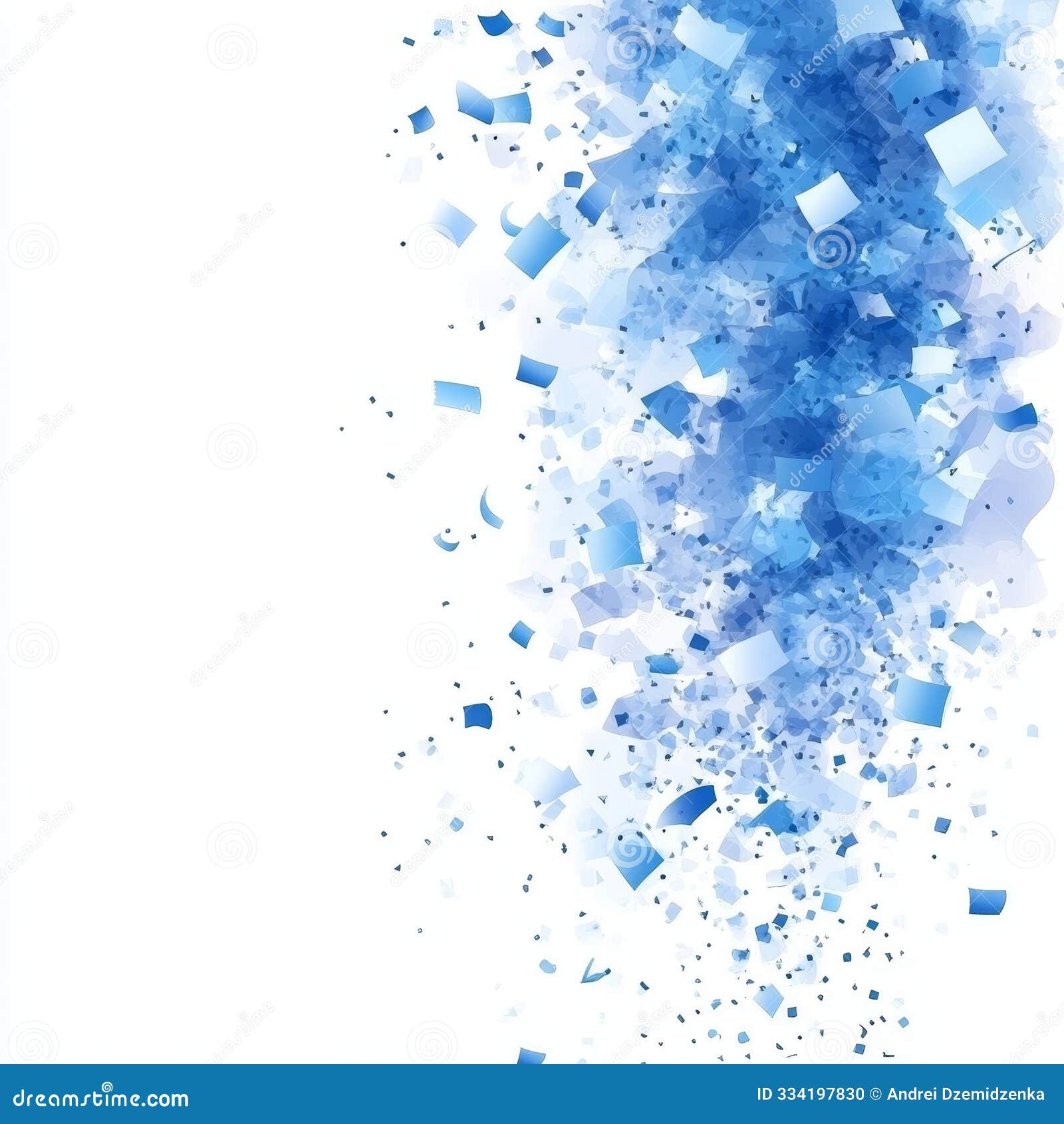 The Confetti is in Blue Muted Colors with Scattered Glitter Isolated on ...