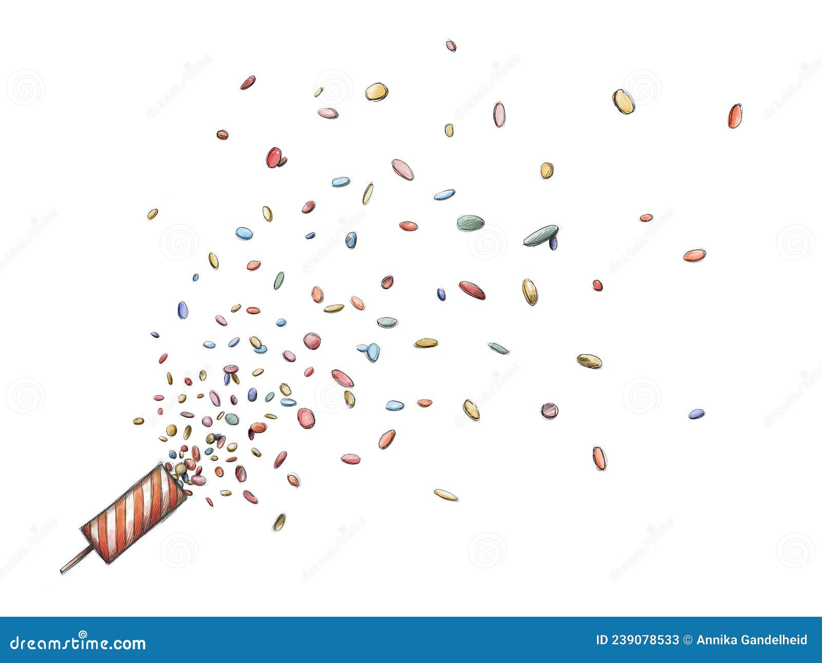 Confetti Cannon With Flying Confetti Royalty-Free Stock Image ...