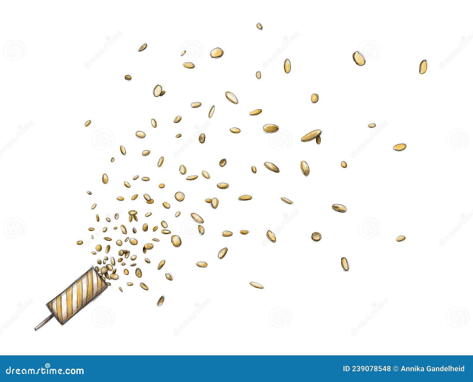 Confetti Cannon With Flying Confetti Royalty-Free Stock Image ...