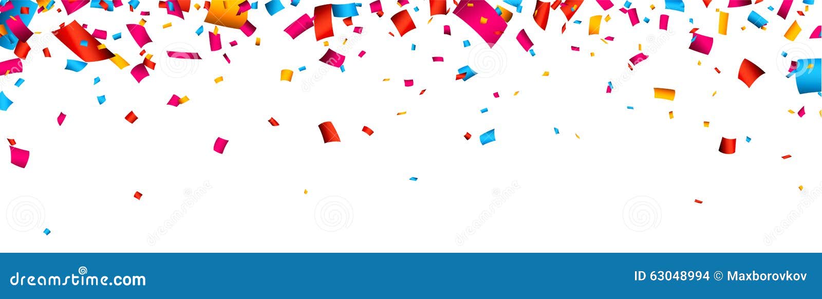 Confetti Celebration Banner Stock Vector - Illustration of happiness ...