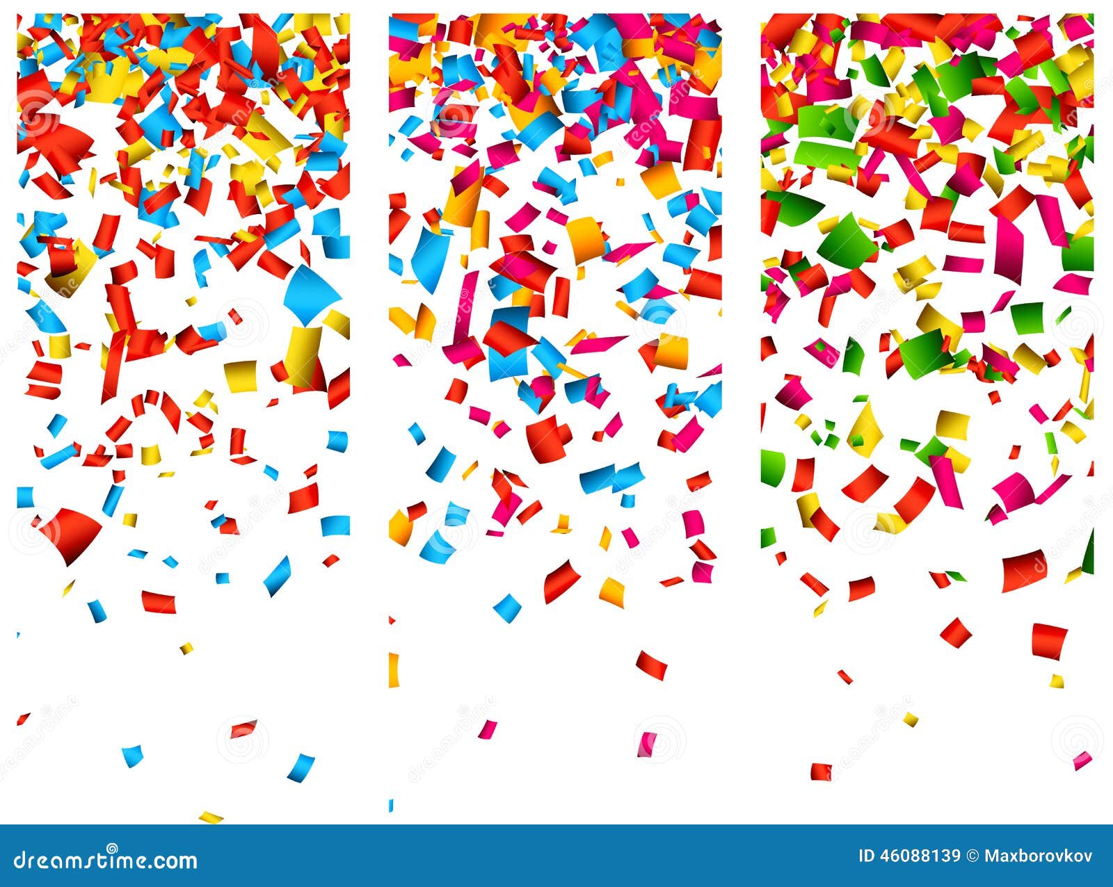 Confetti Celebration Banners. Stock Vector - Illustration of decoration ...