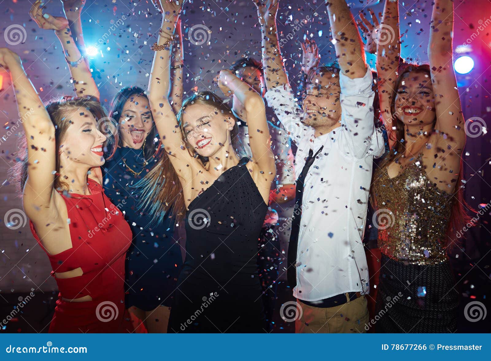 Confetti dance stock photo. Image of pretty, occasion - 78677266