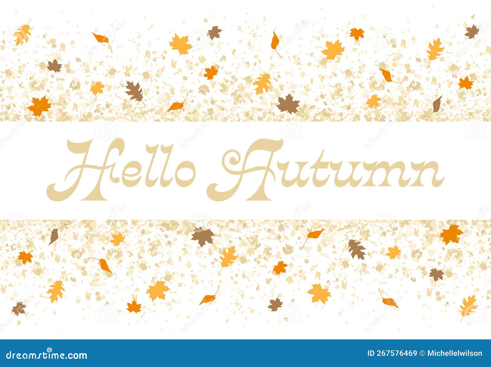 A Gold Glitter Fall Confetti Border Stock Vector - Illustration of ...